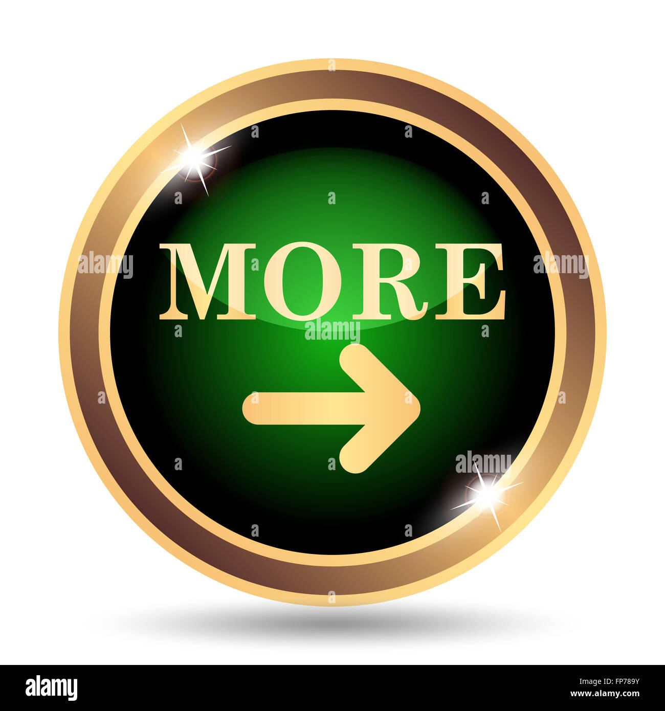 More icon. Internet button on white background Stock Photo - Alamy