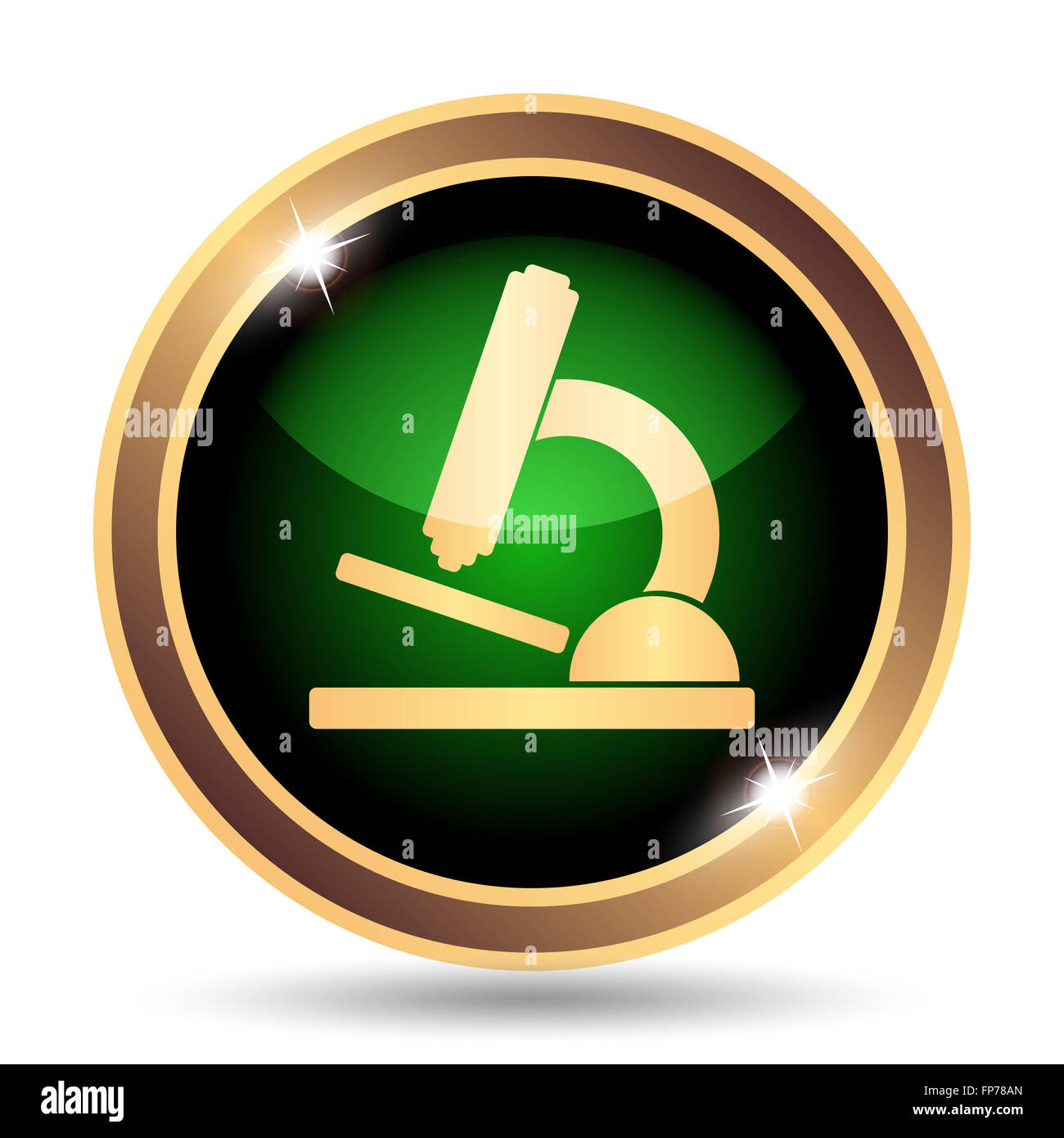 Microscope icon. Internet button on white background Stock Photo - Alamy