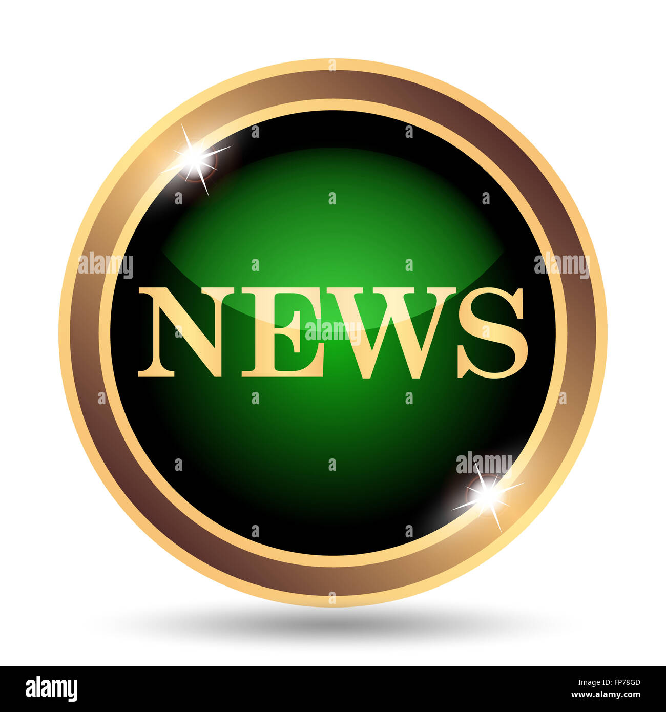 News icon. Internet button on white background Stock Photo - Alamy