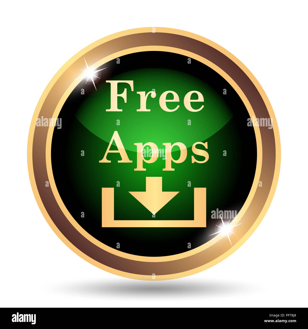 Free apps icon. Internet button on white background Stock Photo - Alamy
