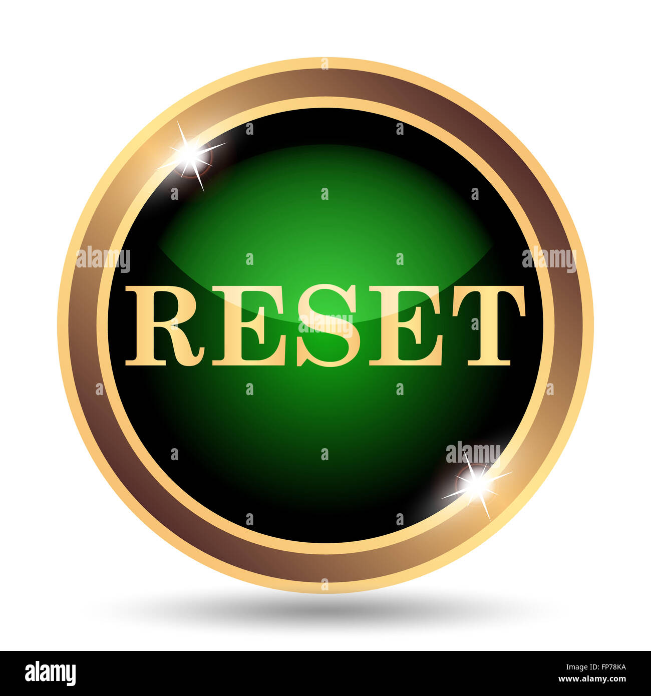 Reset icon. Internet button on white background Stock Photo - Alamy