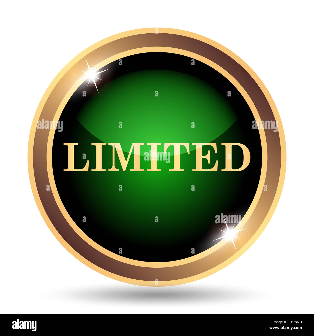 Limited icon. Internet button on white background Stock Photo - Alamy