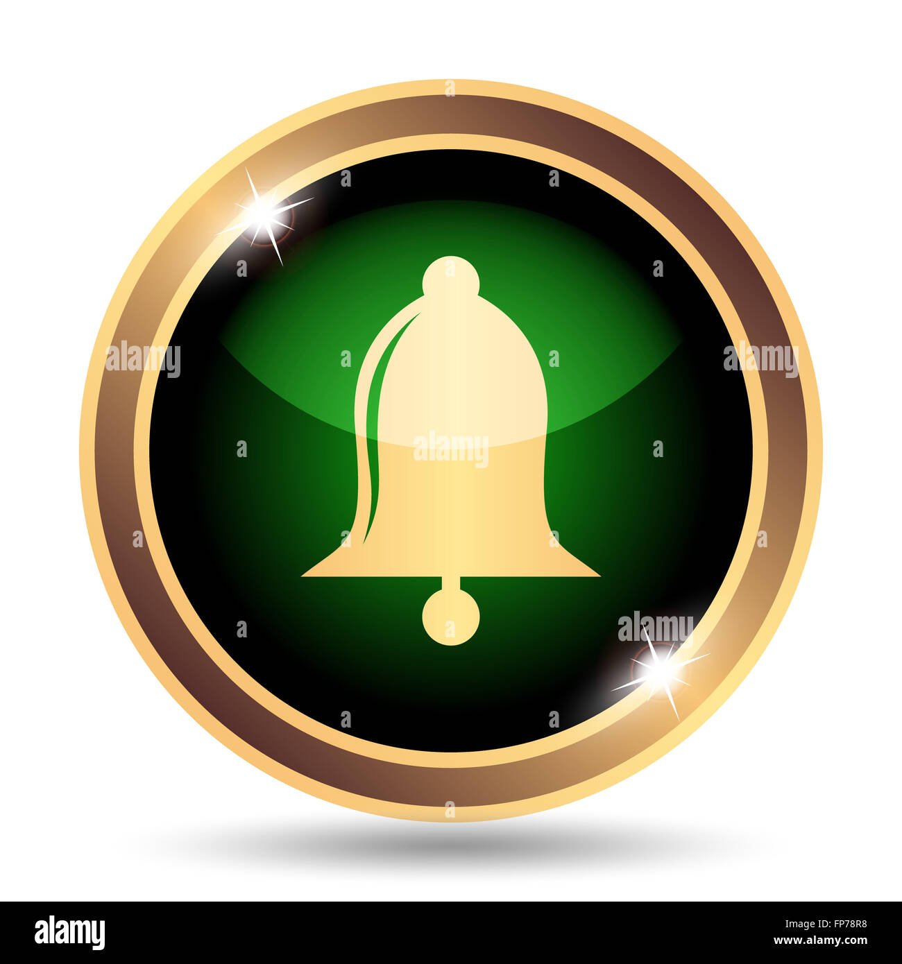 Bell icon. Internet button on white background Stock Photo - Alamy