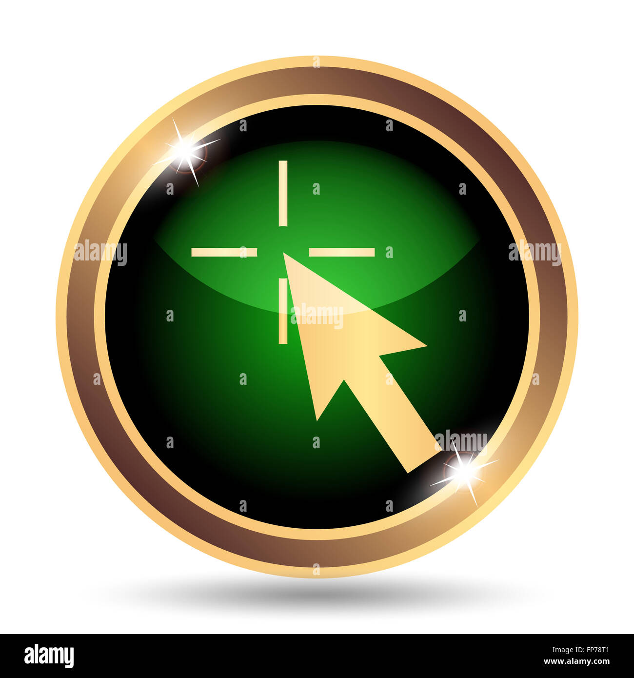 Click here icon. Internet button on white background Stock Photo - Alamy