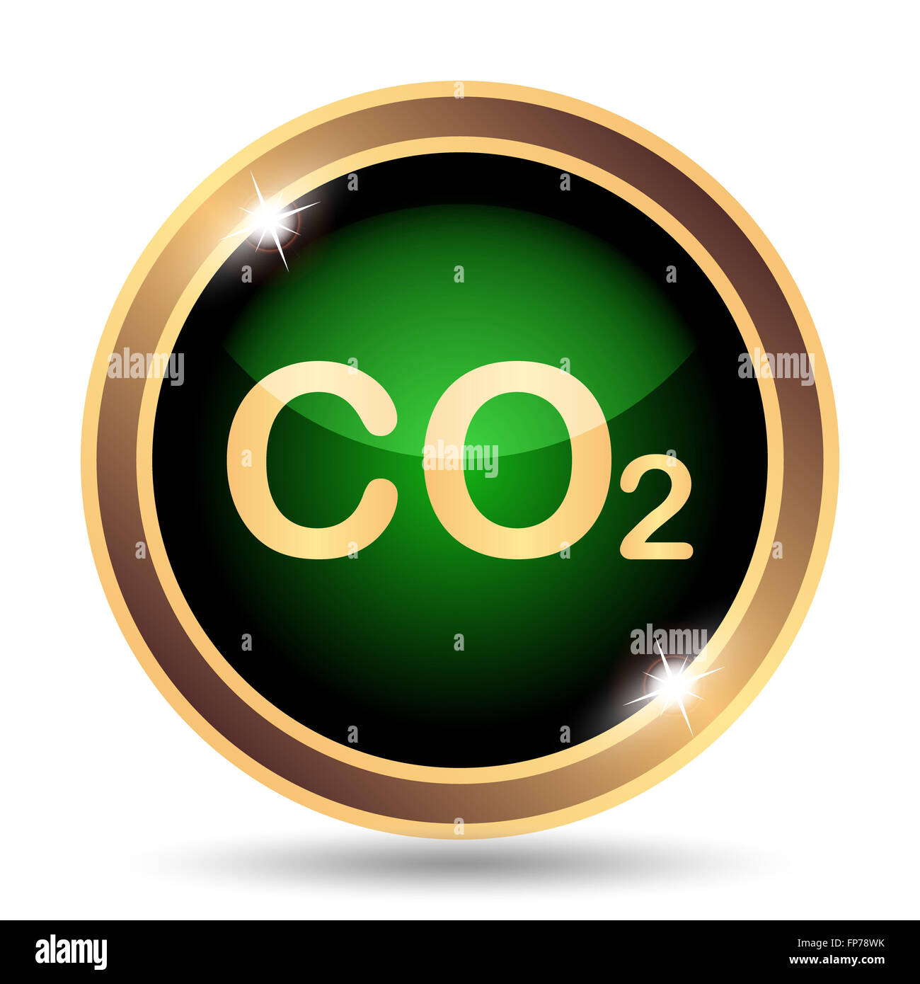 CO2 icon. Internet button on white background Stock Photo - Alamy