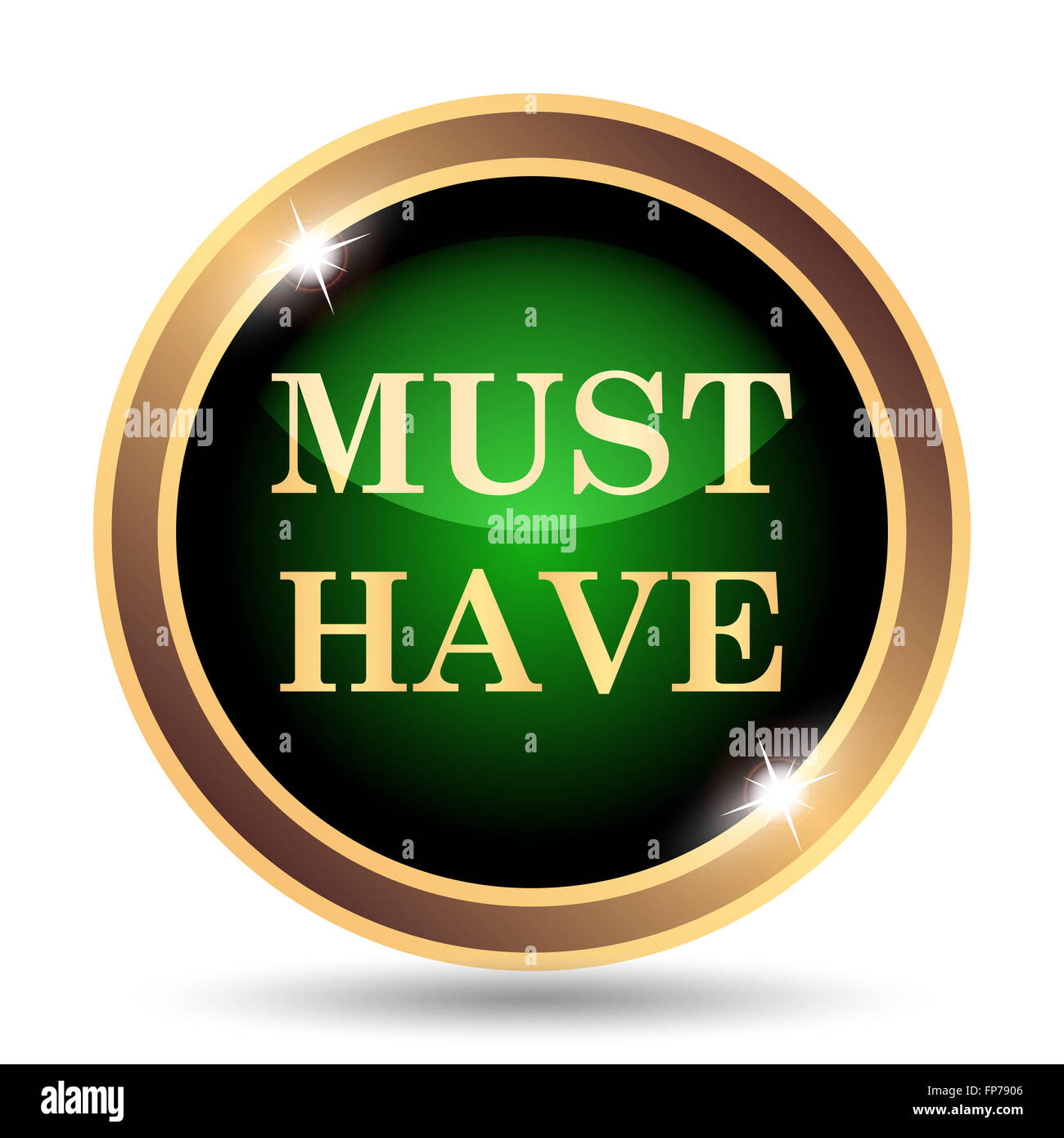 Must have icon. Internet button on white background Stock Photo - Alamy