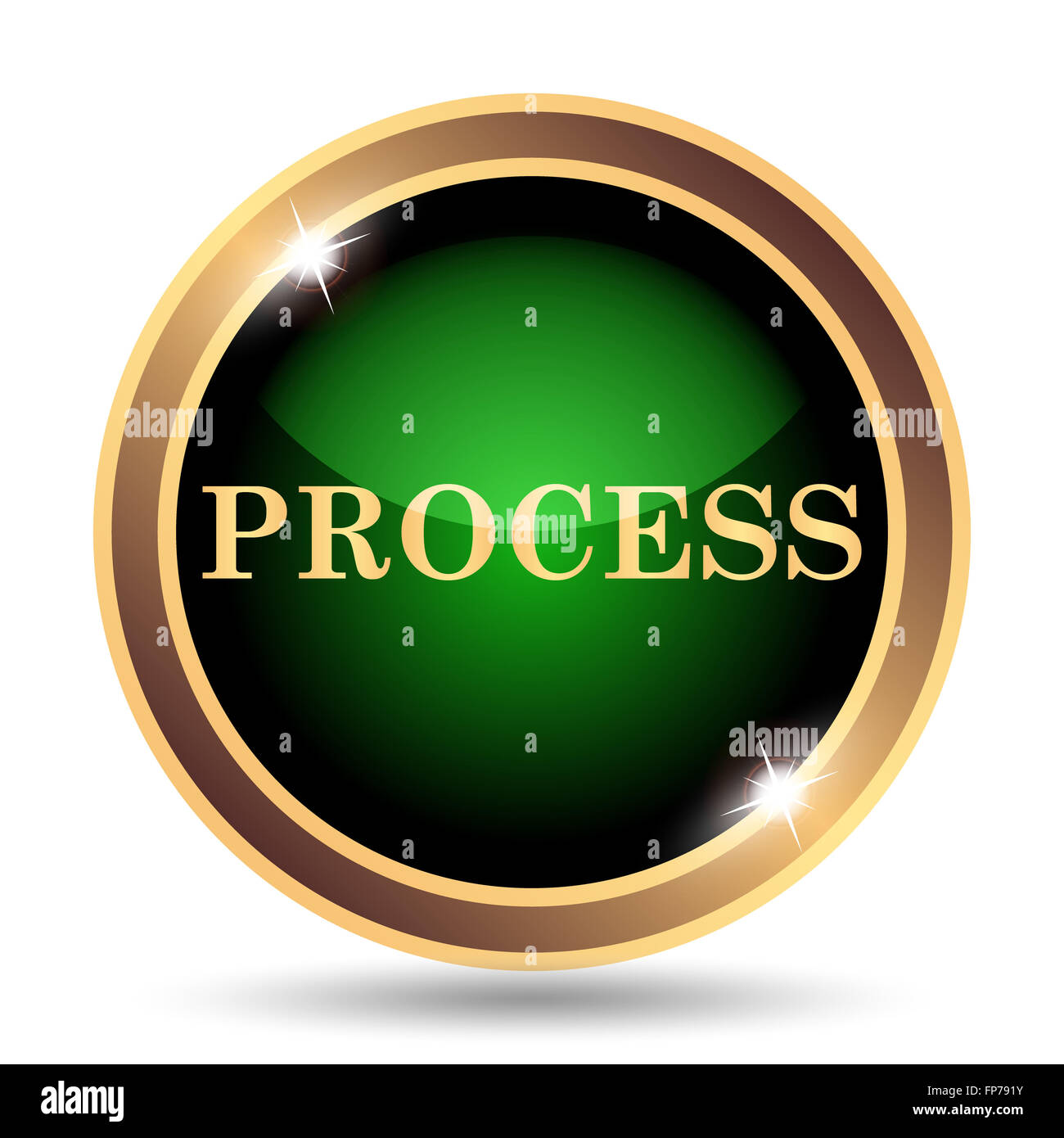 Process icon. Internet button on white background Stock Photo - Alamy