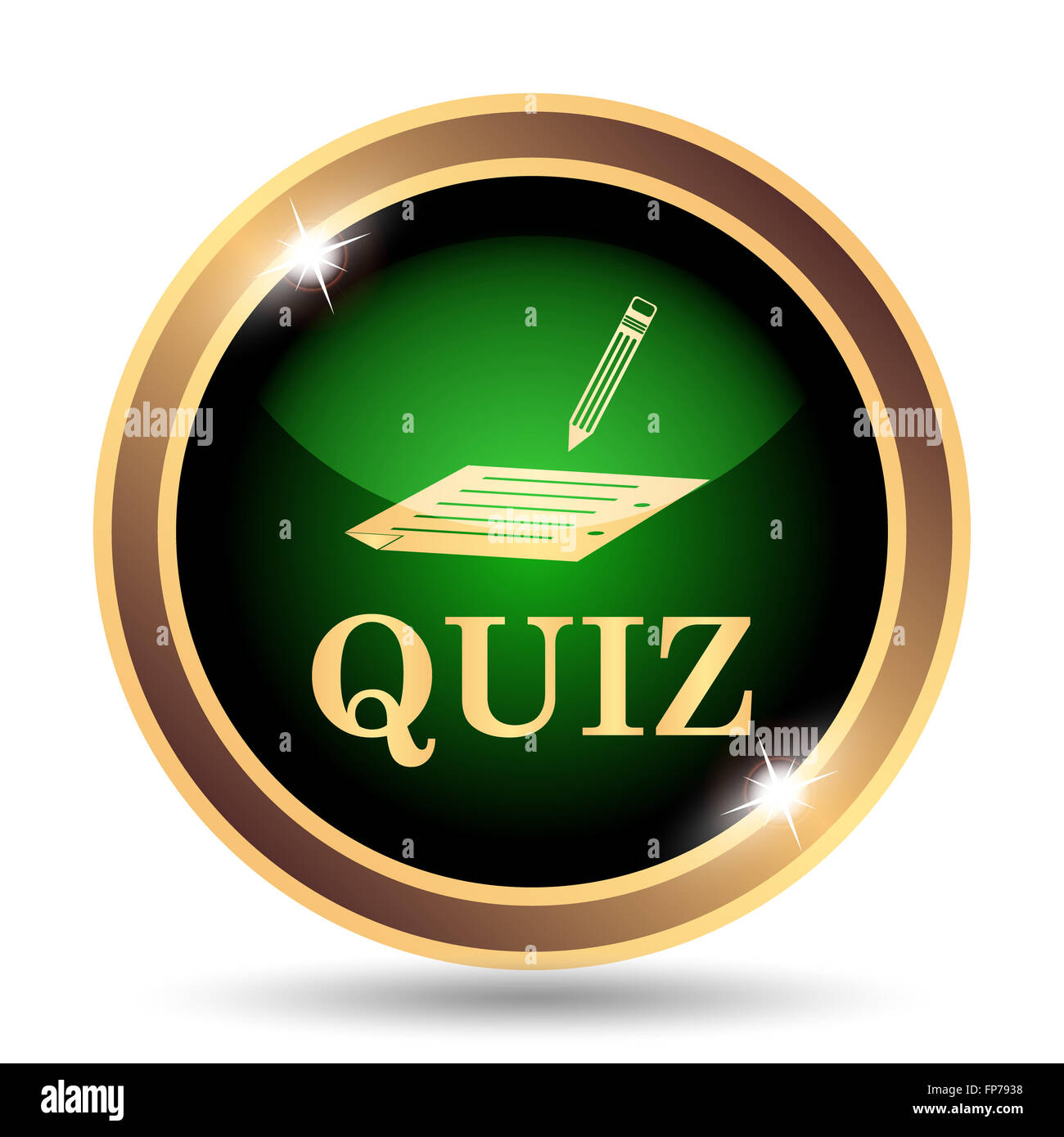 Quiz icon. Internet button on white background Stock Photo - Alamy