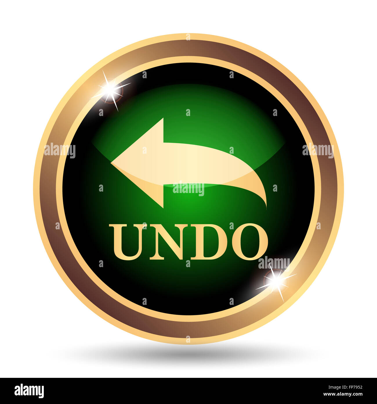 Undo icon. Internet button on white background Stock Photo - Alamy