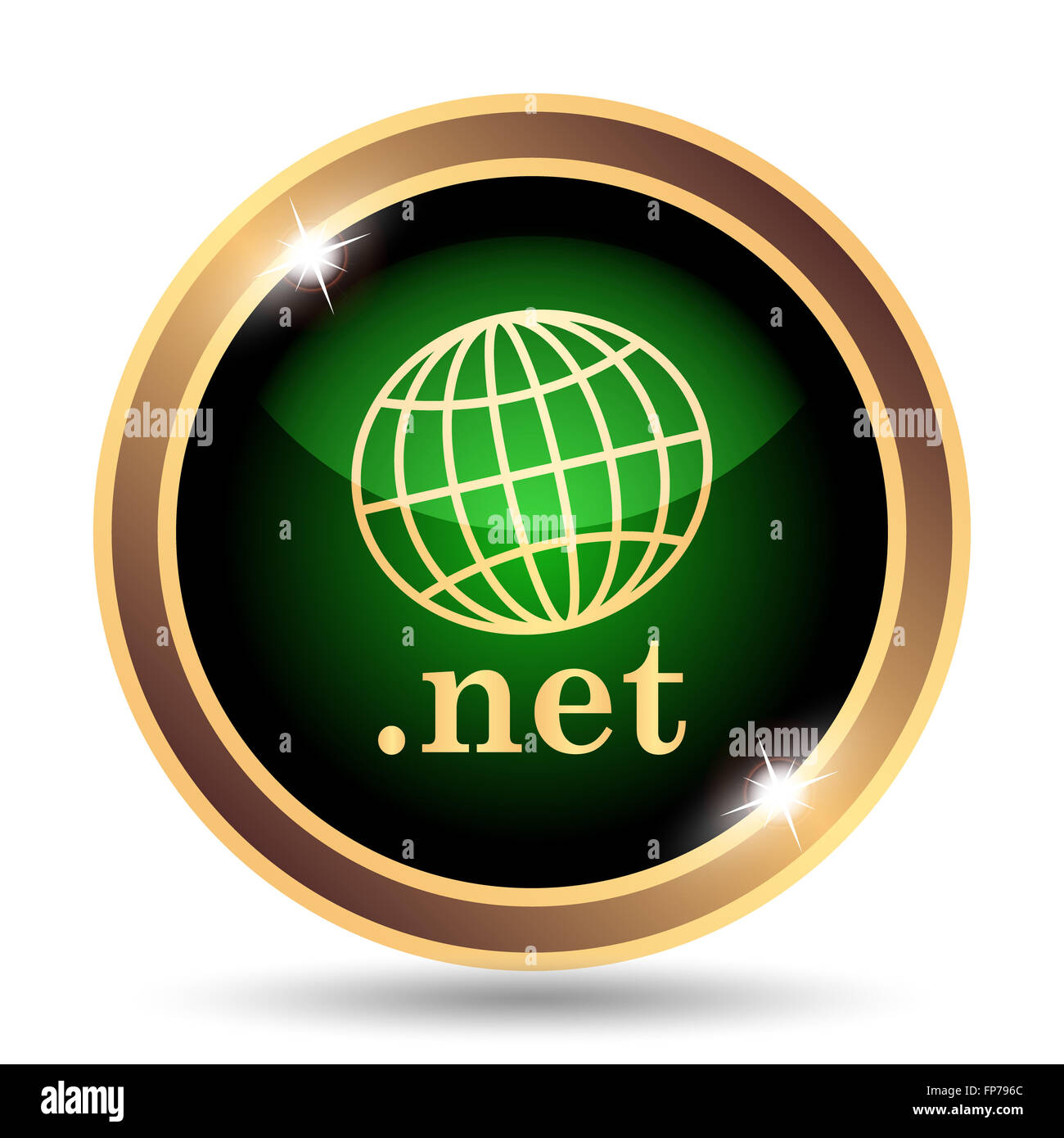 .net icon. Internet button on white background Stock Photo - Alamy