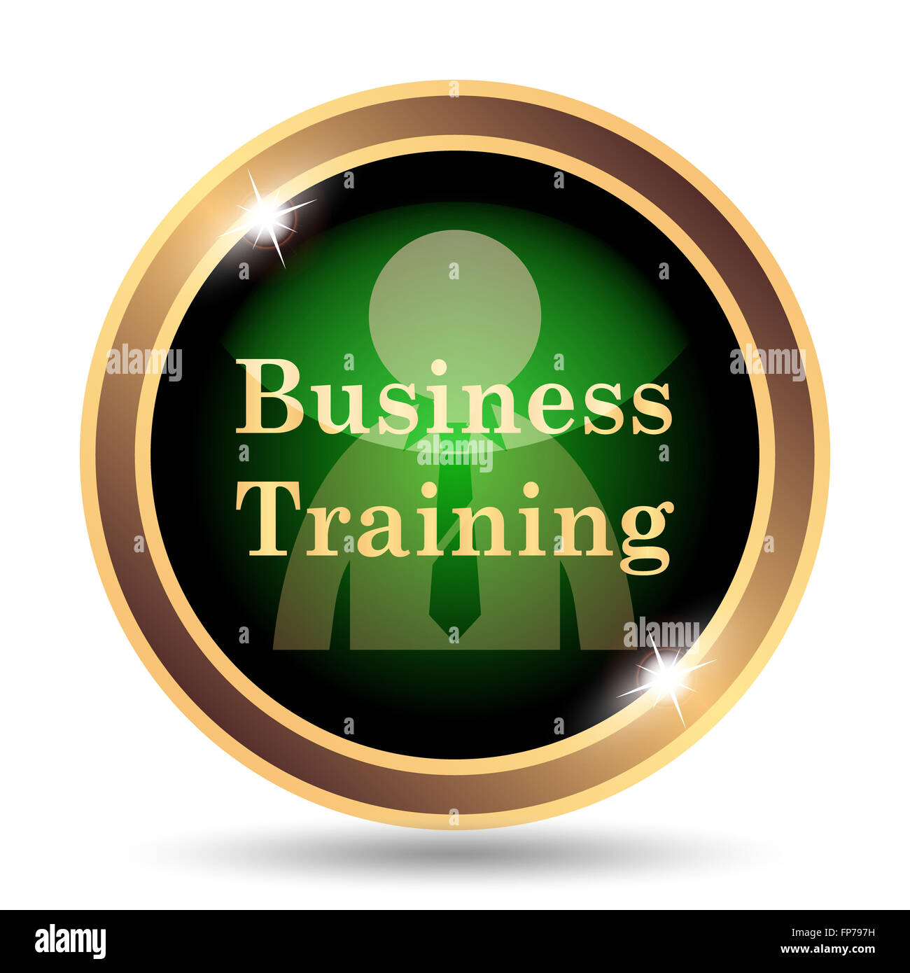 Business training icon. Internet button on white background Stock Photo ...