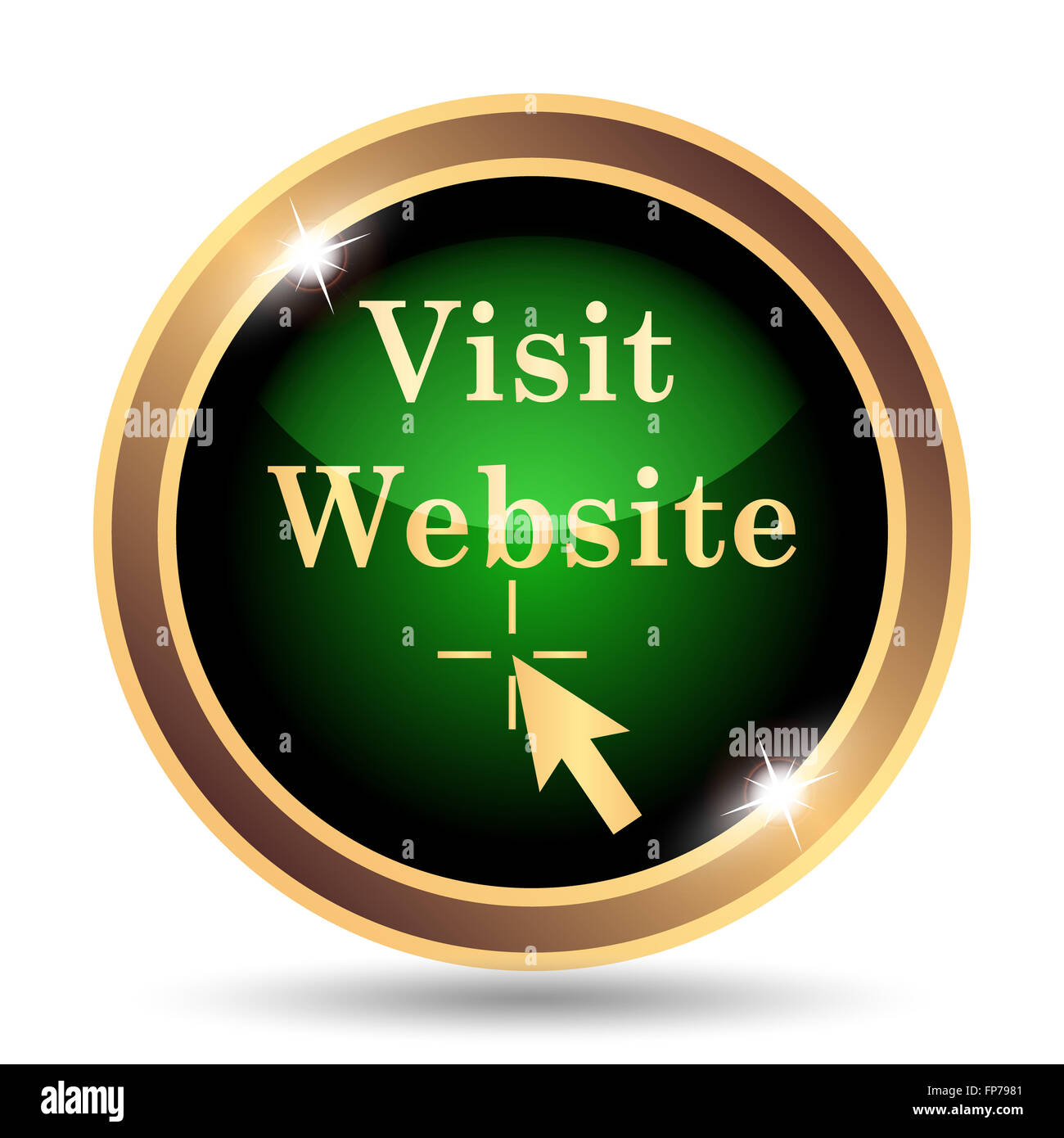 Visit website icon. Internet button on white background Stock Photo - Alamy