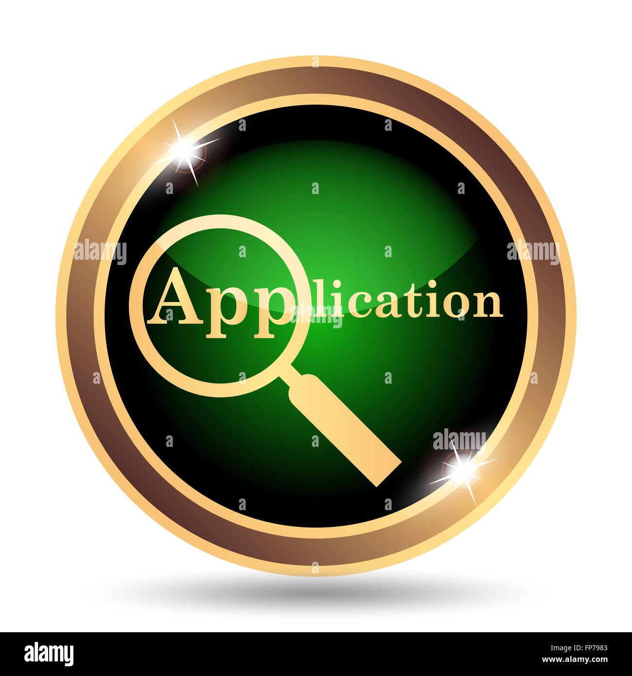 Application icon. Internet button on white background Stock Photo - Alamy