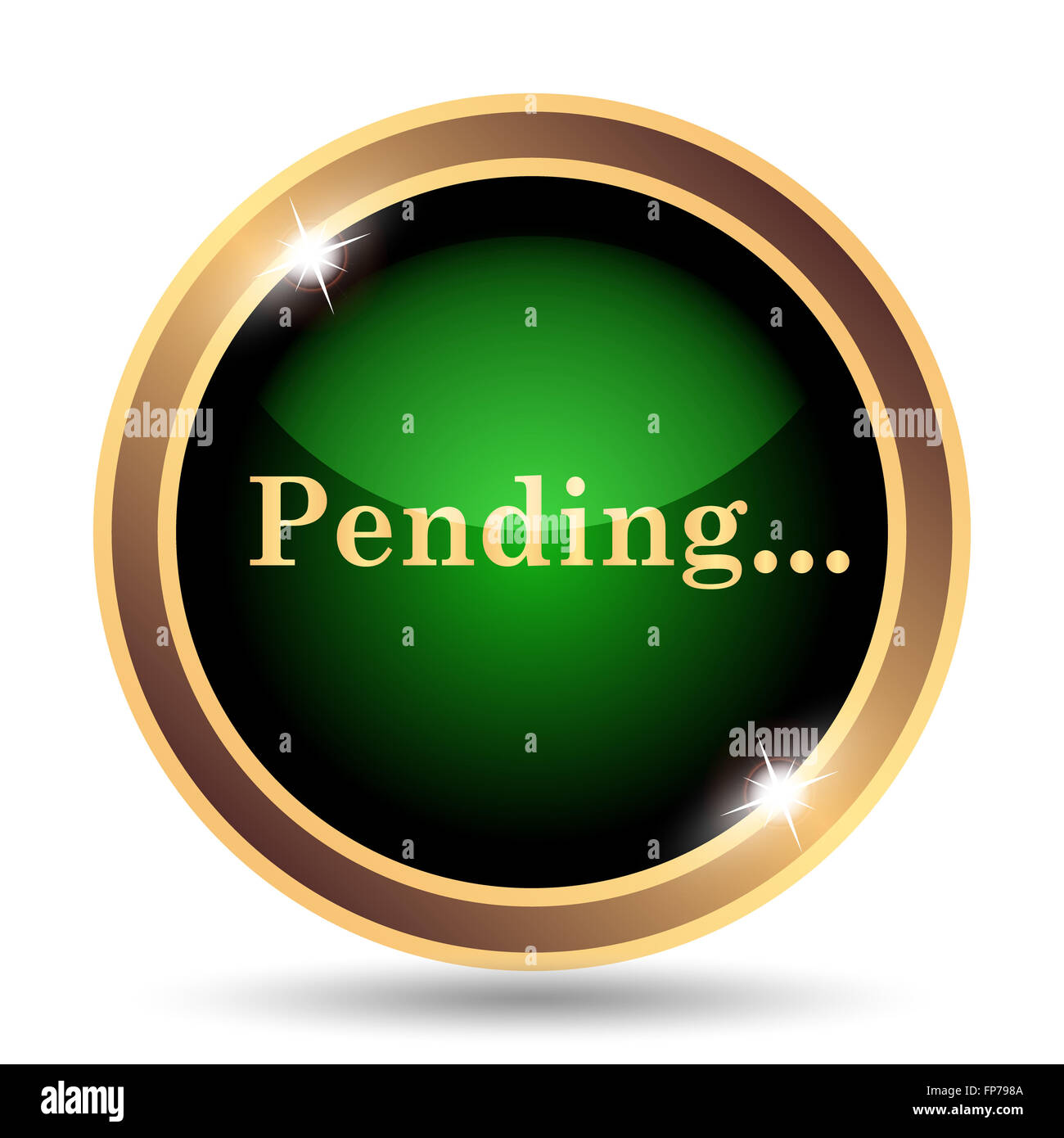 Pending icon. Internet button on white background Stock Photo - Alamy
