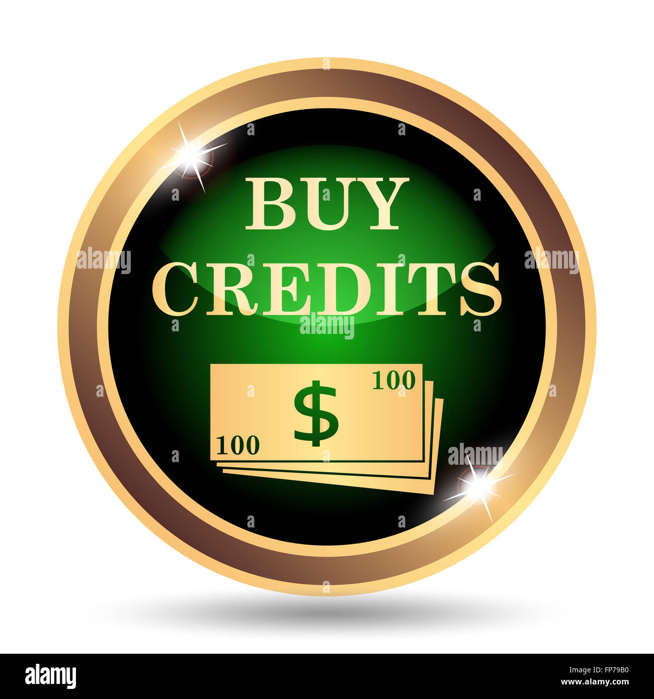 Buy credits icon. Internet button on white background Stock Photo - Alamy