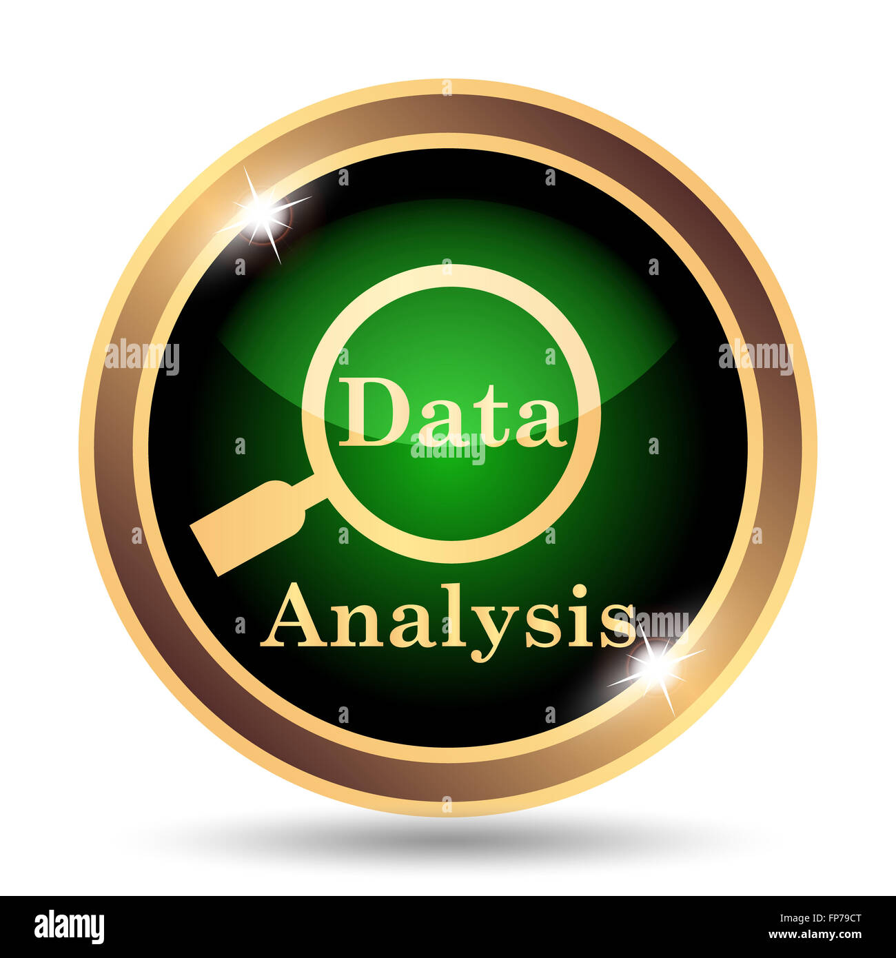 Data analysis icon. Internet button on white background Stock Photo - Alamy