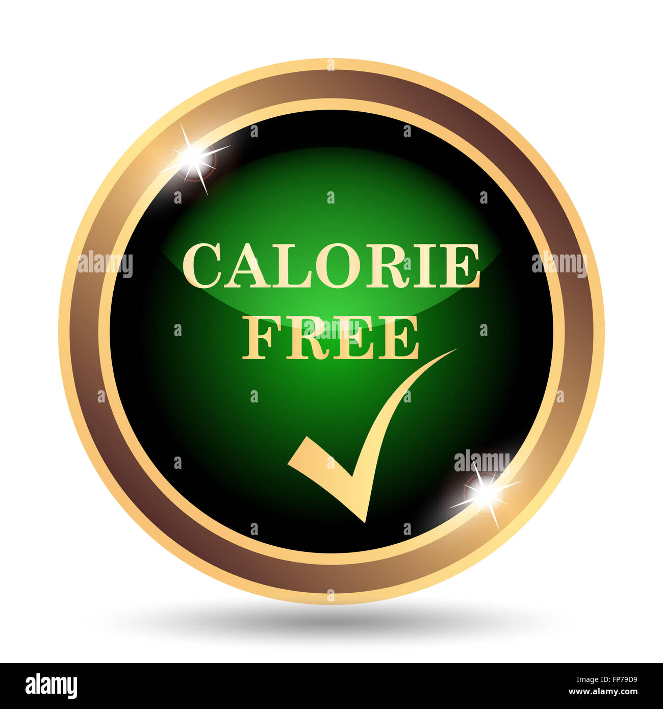 Calorie free icon. Internet button on white background Stock Photo - Alamy