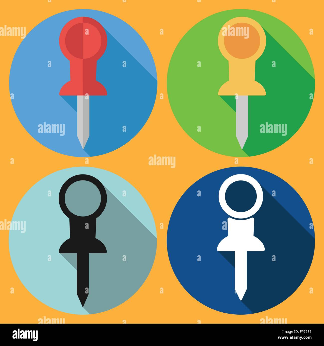 drawing pin icon location Stock Vector Image & Art - Alamy