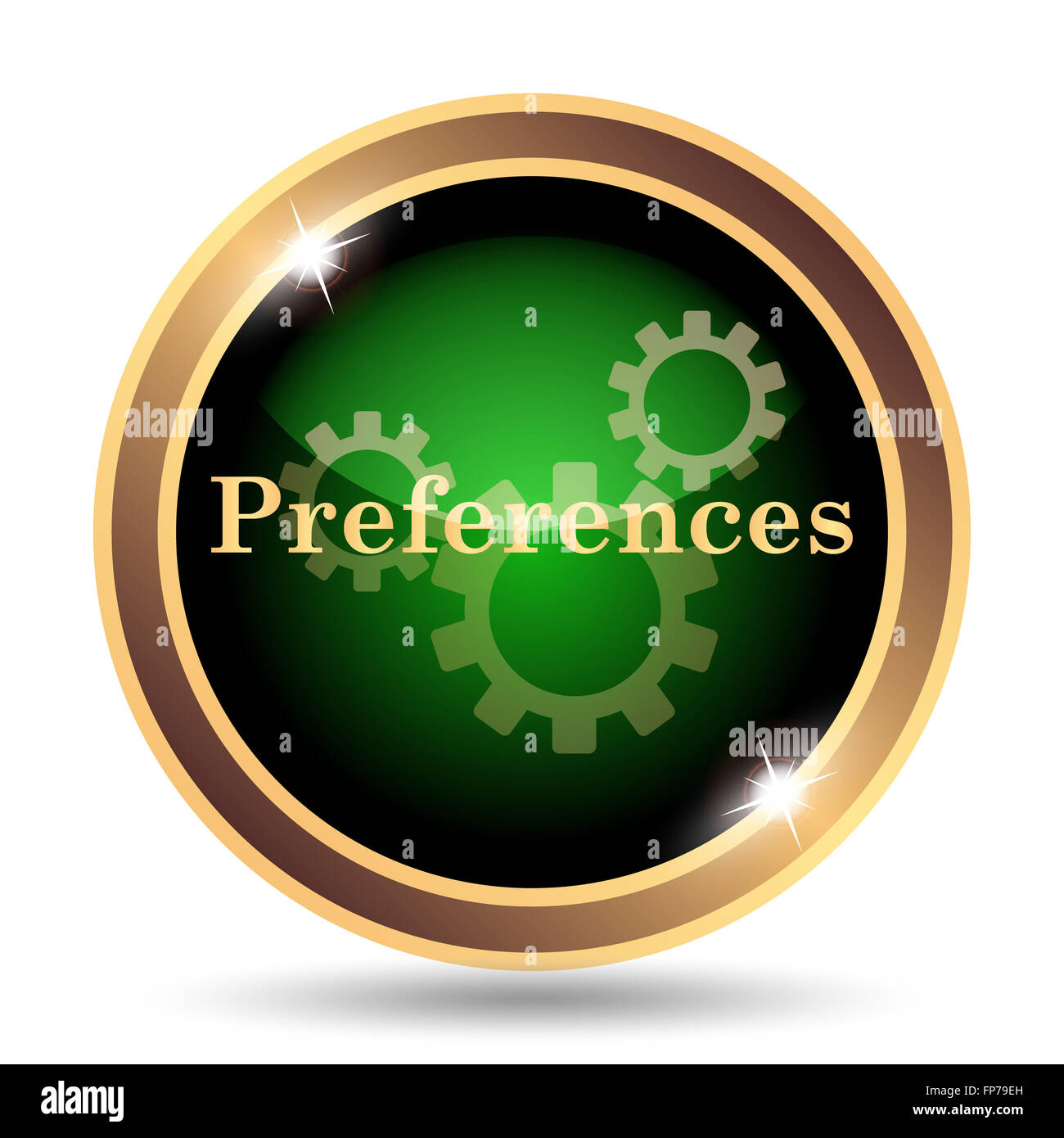 Preferences icon. Internet button on white background Stock Photo - Alamy