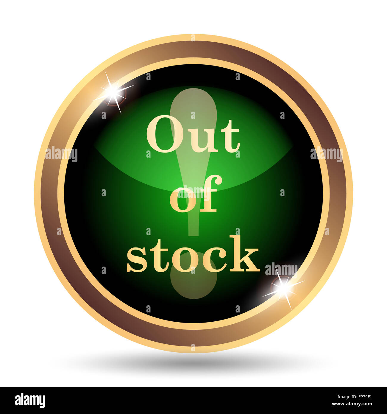 Out of stock icon. Internet button on white background Stock Photo - Alamy