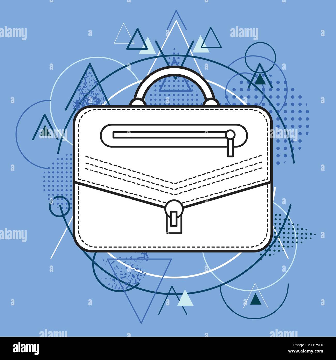 Briefcase Over Triangle Geometric Background Stock Vector Image & Art ...
