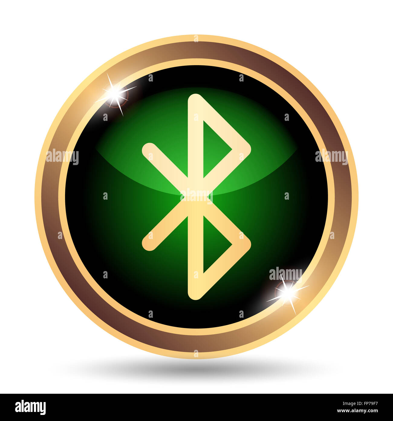 Bluetooth icon. Internet button on white background Stock Photo - Alamy