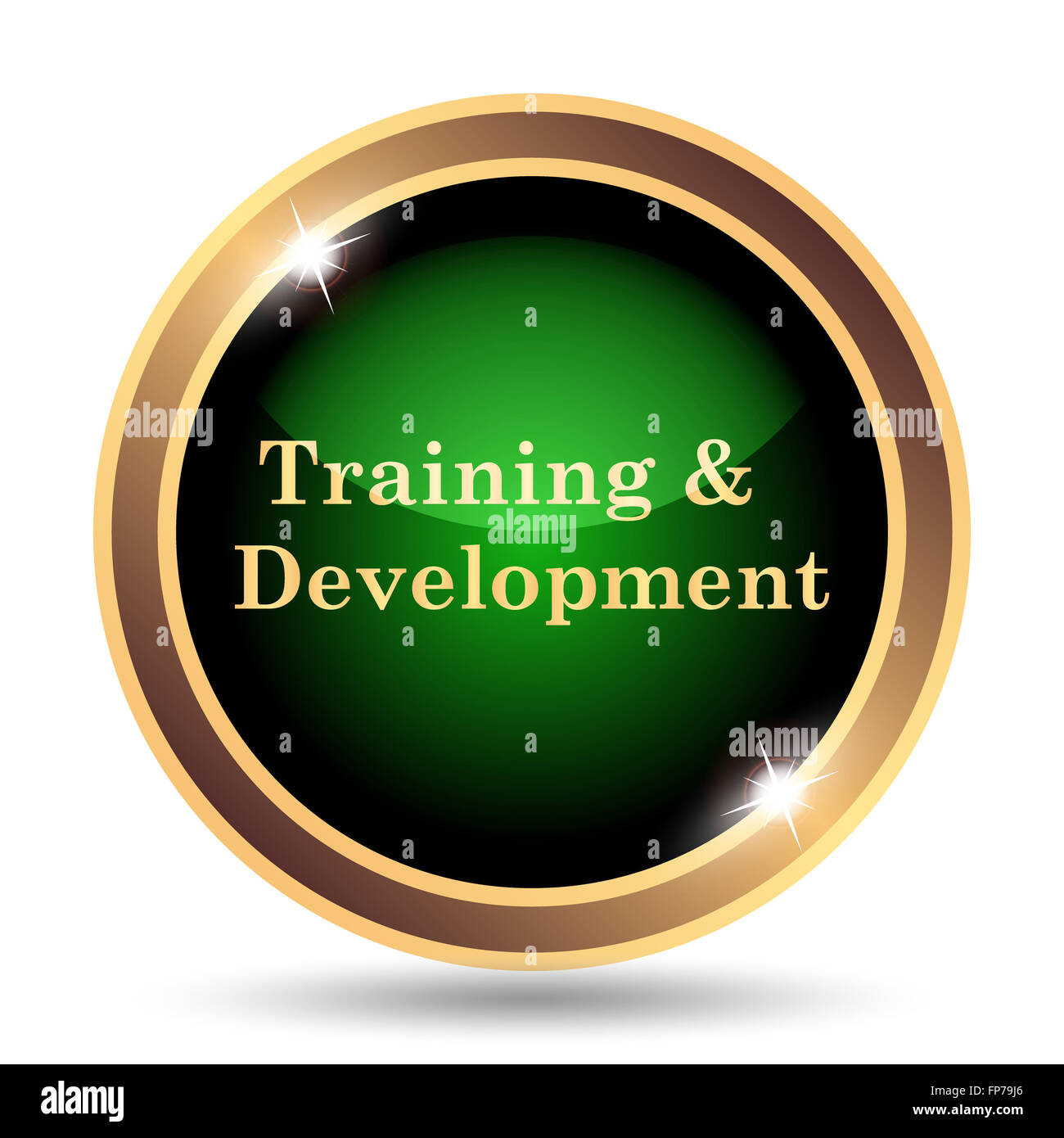 Training and development icon. Internet button on white background ...