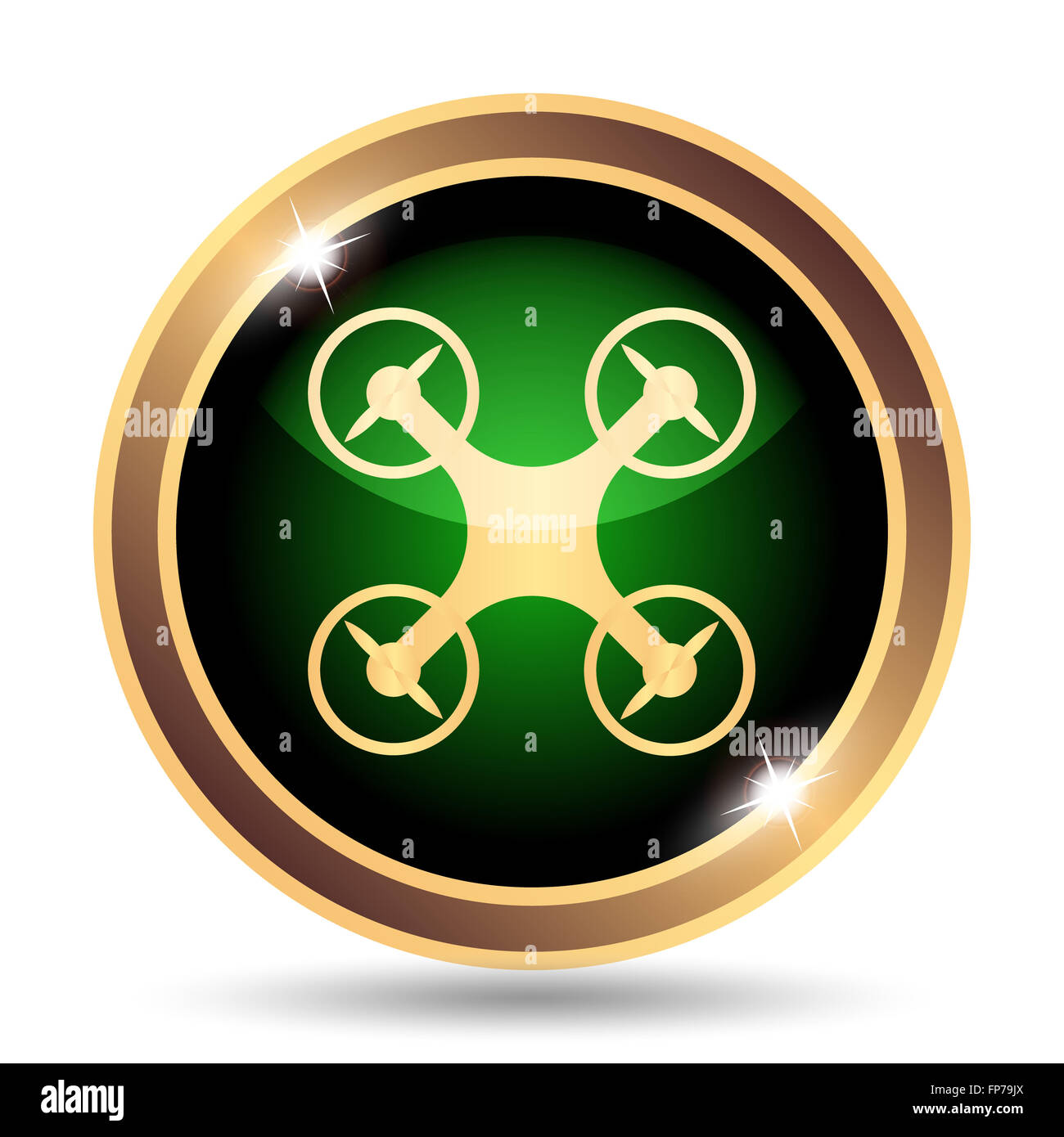 Drone icon. Internet button on white background Stock Photo - Alamy