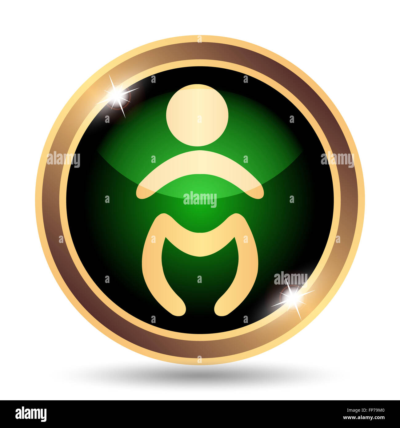 Baby icon. Internet button on white background Stock Photo - Alamy