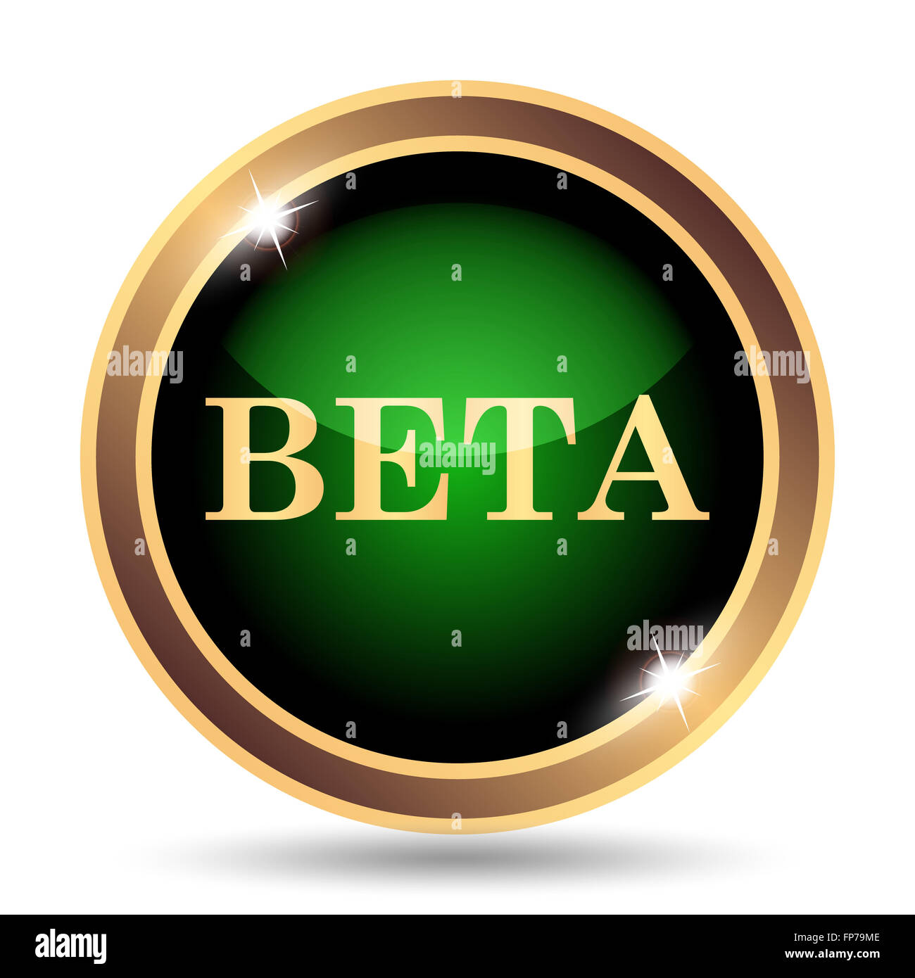 Beta icon. Internet button on white background Stock Photo - Alamy