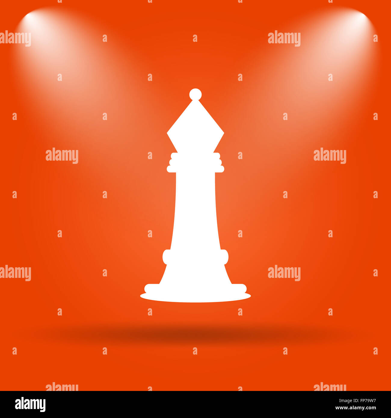 Chess icon. Internet button on orange background Stock Photo - Alamy