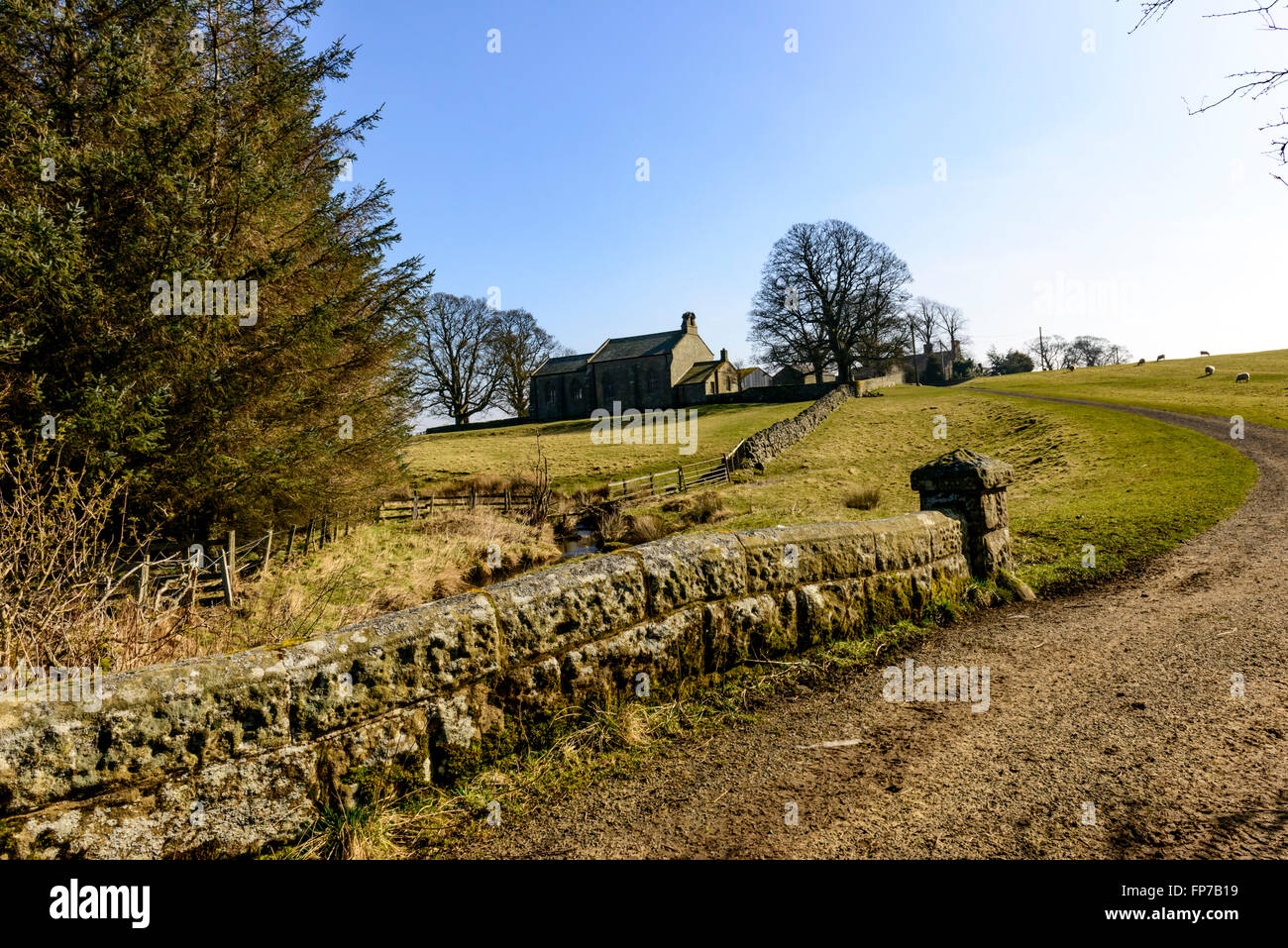 St Wilfrids Church, Kirkharle, Northumberland Stock Photo - Alamy