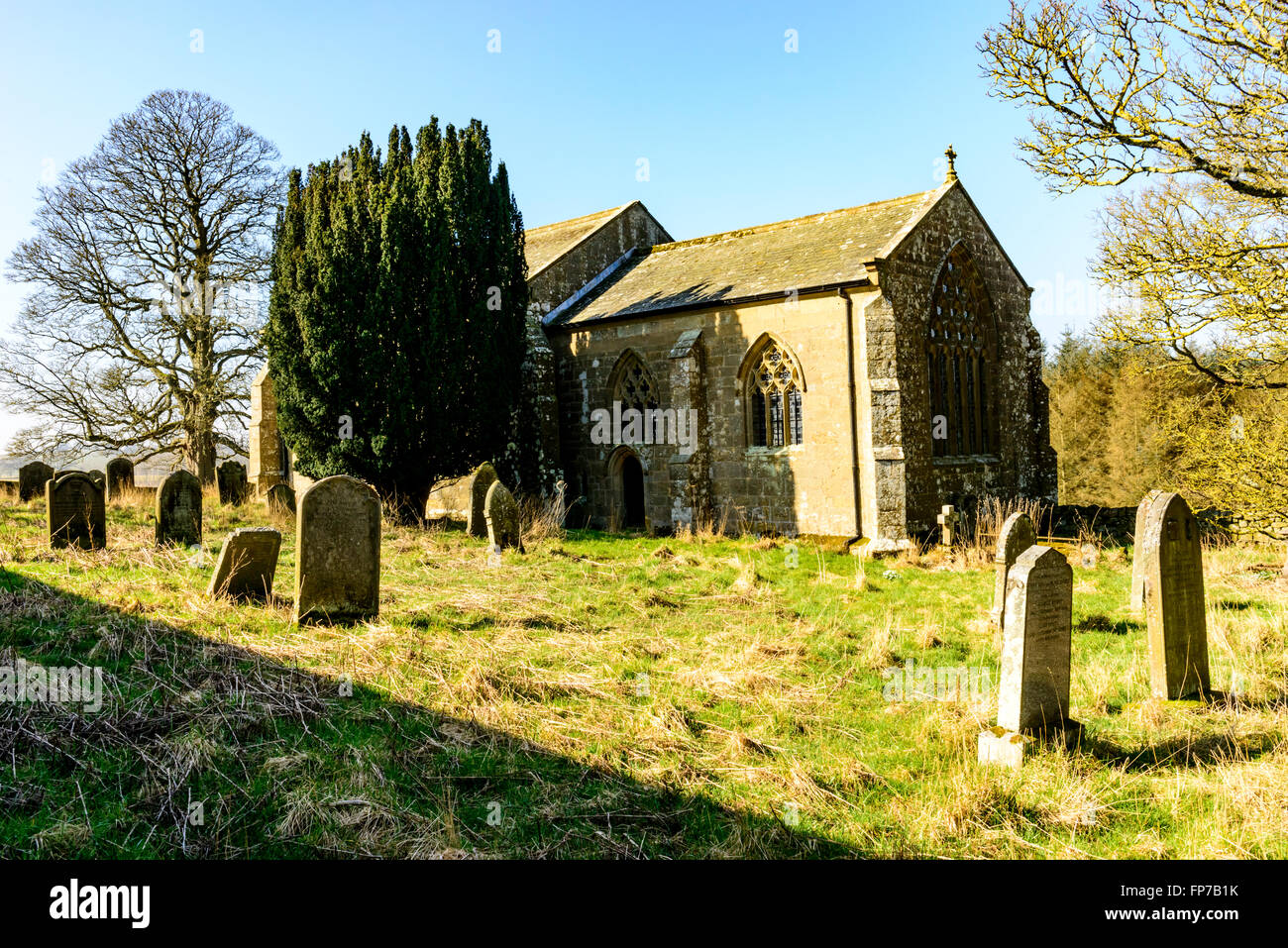 St Wilfrids Church, Kirkharle, Northumberland Stock Photo - Alamy