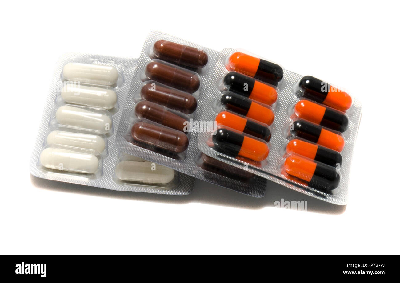 three different packaging tablets Stock Photo - Alamy