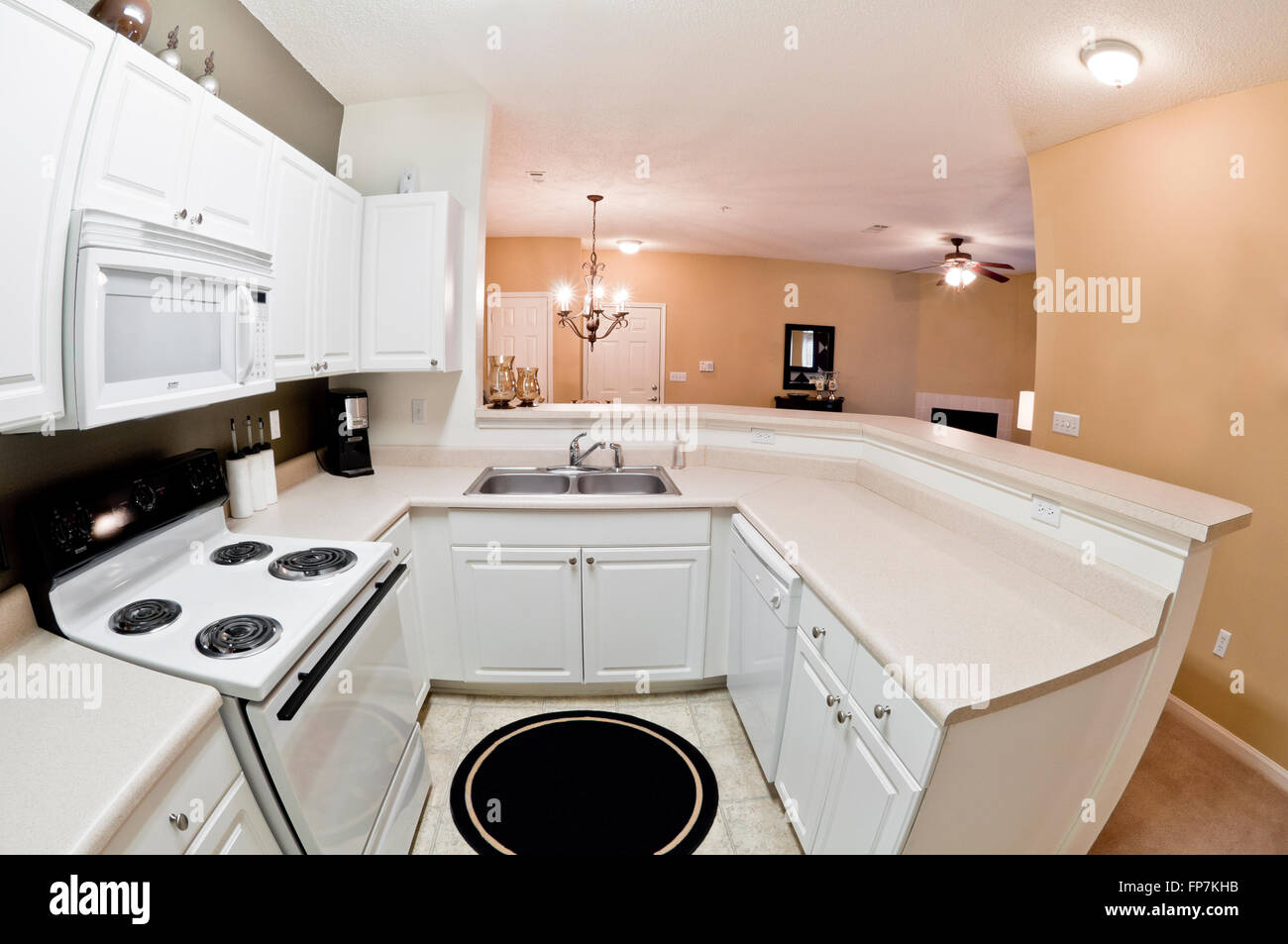 Modem Apartment Kitchen Stock Photo - Alamy