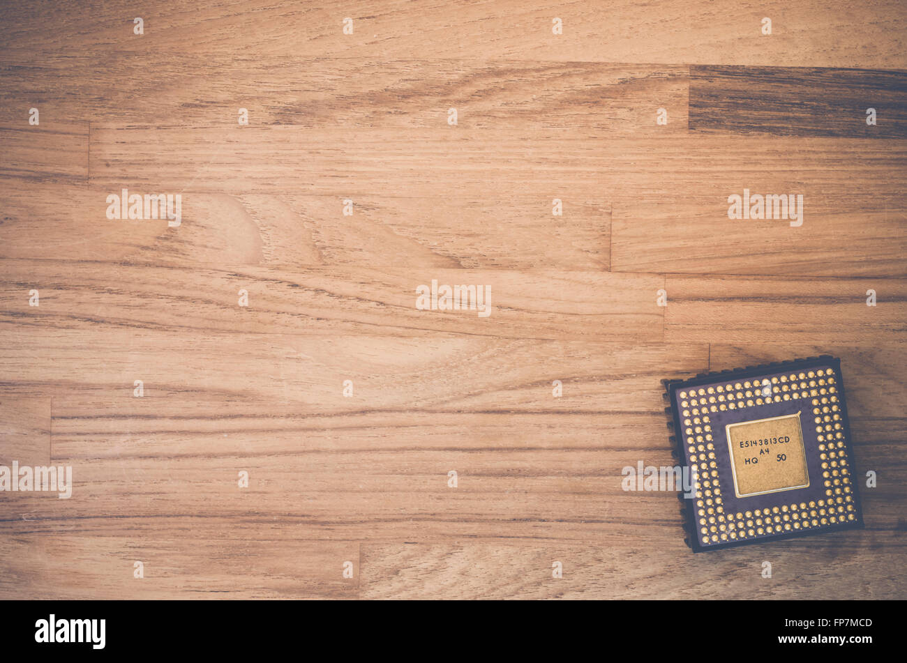 microprocessor die back side view with pins Stock Photo - Alamy