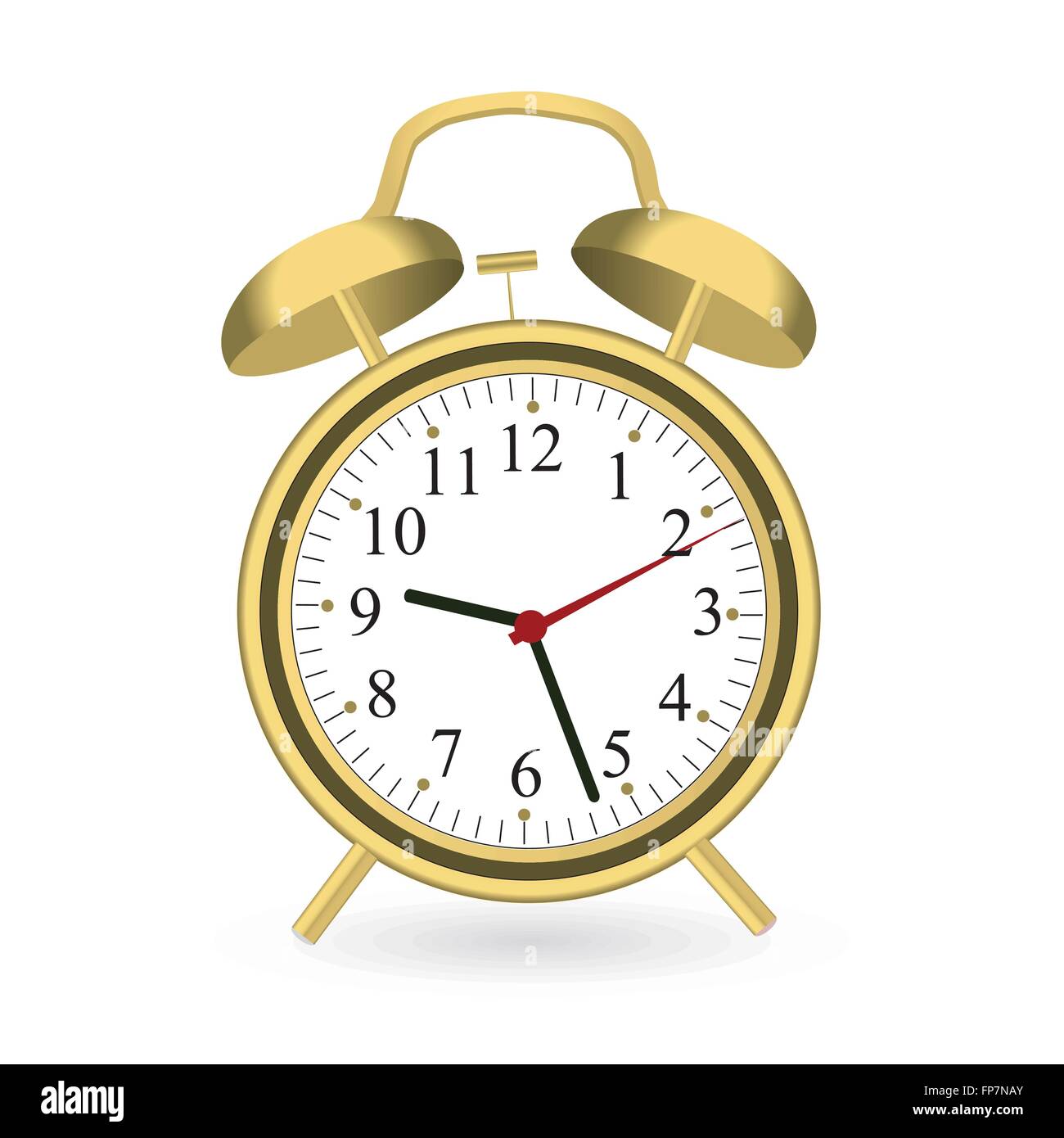 Silver alarm clock on Stock Vector Images - Alamy