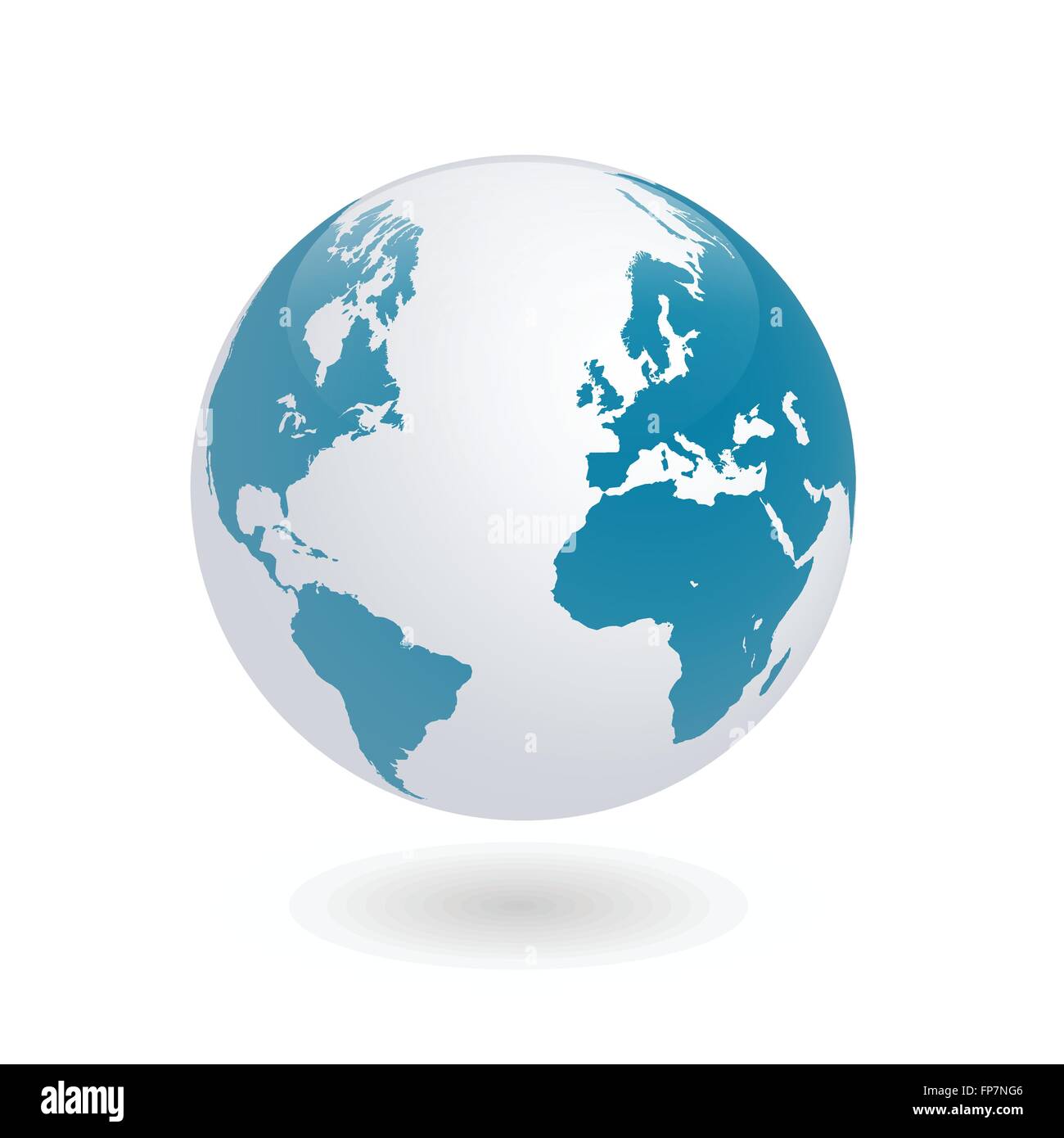 Image of the earth globe isolated on a white background Stock Vector ...