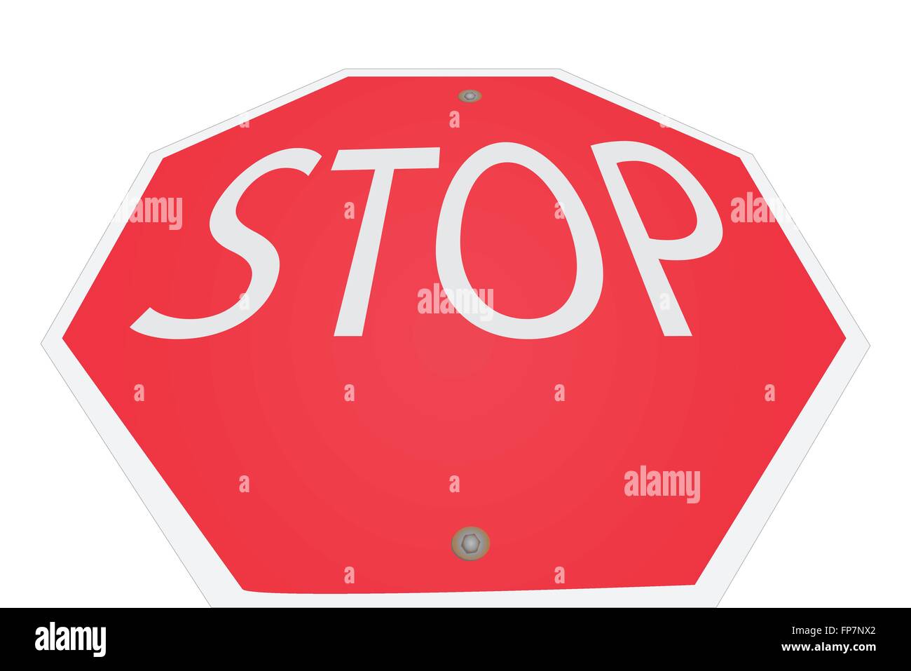 Image of a stop sign isolated on a white background Stock Vector Image ...