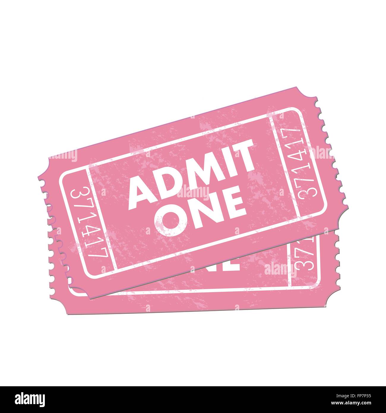 Image of pink Admit One tickets isolated on a white background Stock Vector Image & Art - Alamy