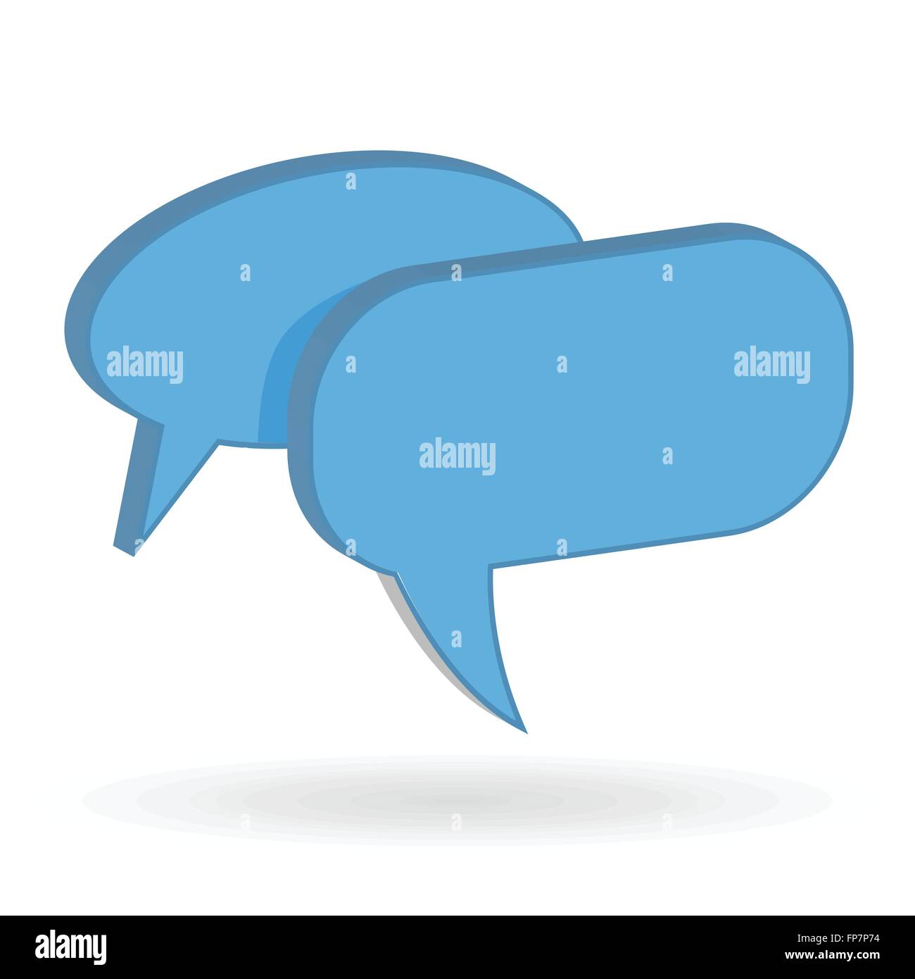 Image of colorful blue chat bubbles isolated on a white background ...