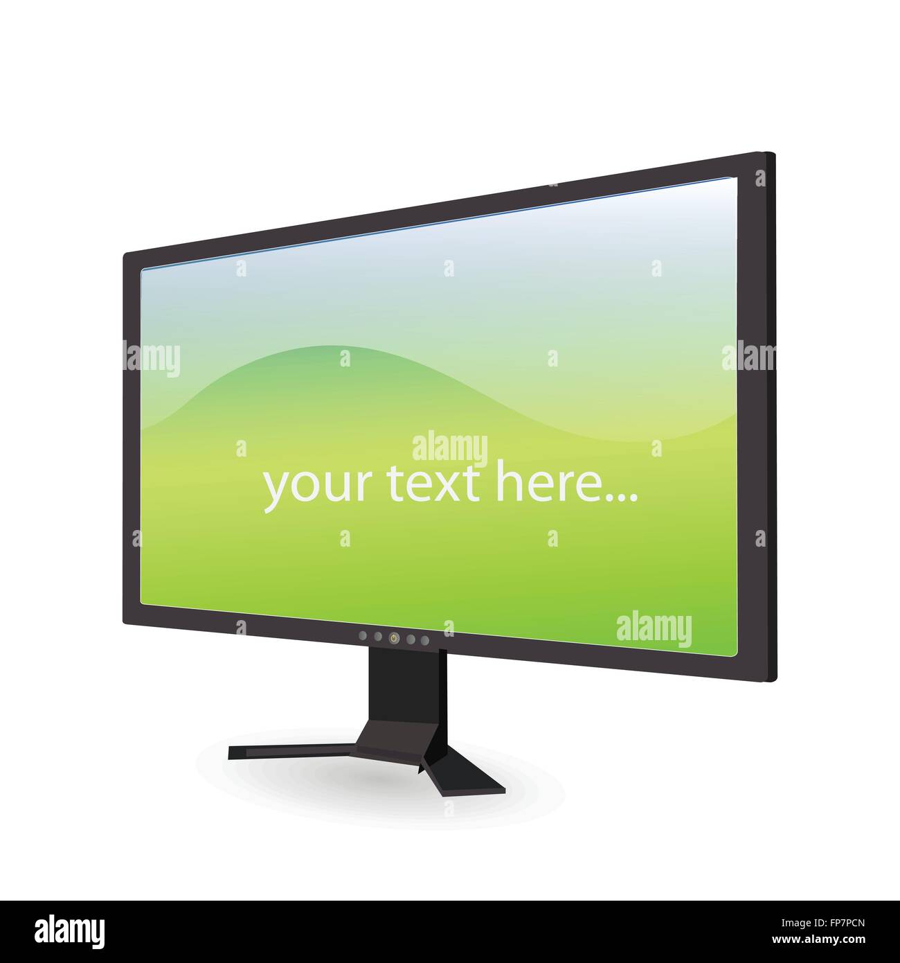 Image of a computer screen isolated on a white background Stock Vector ...