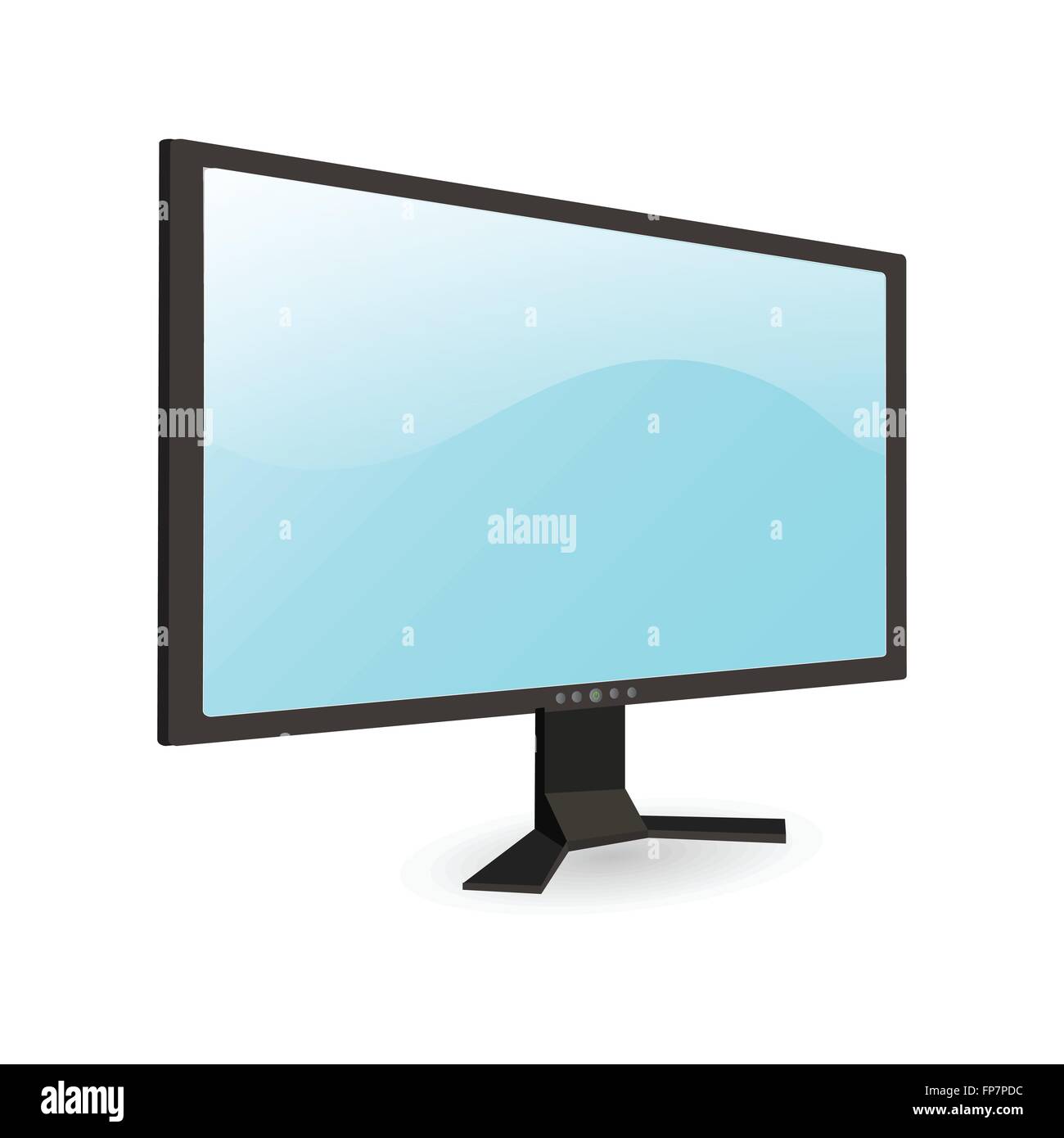 Image of a computer screen isolated on a white background Stock Vector ...