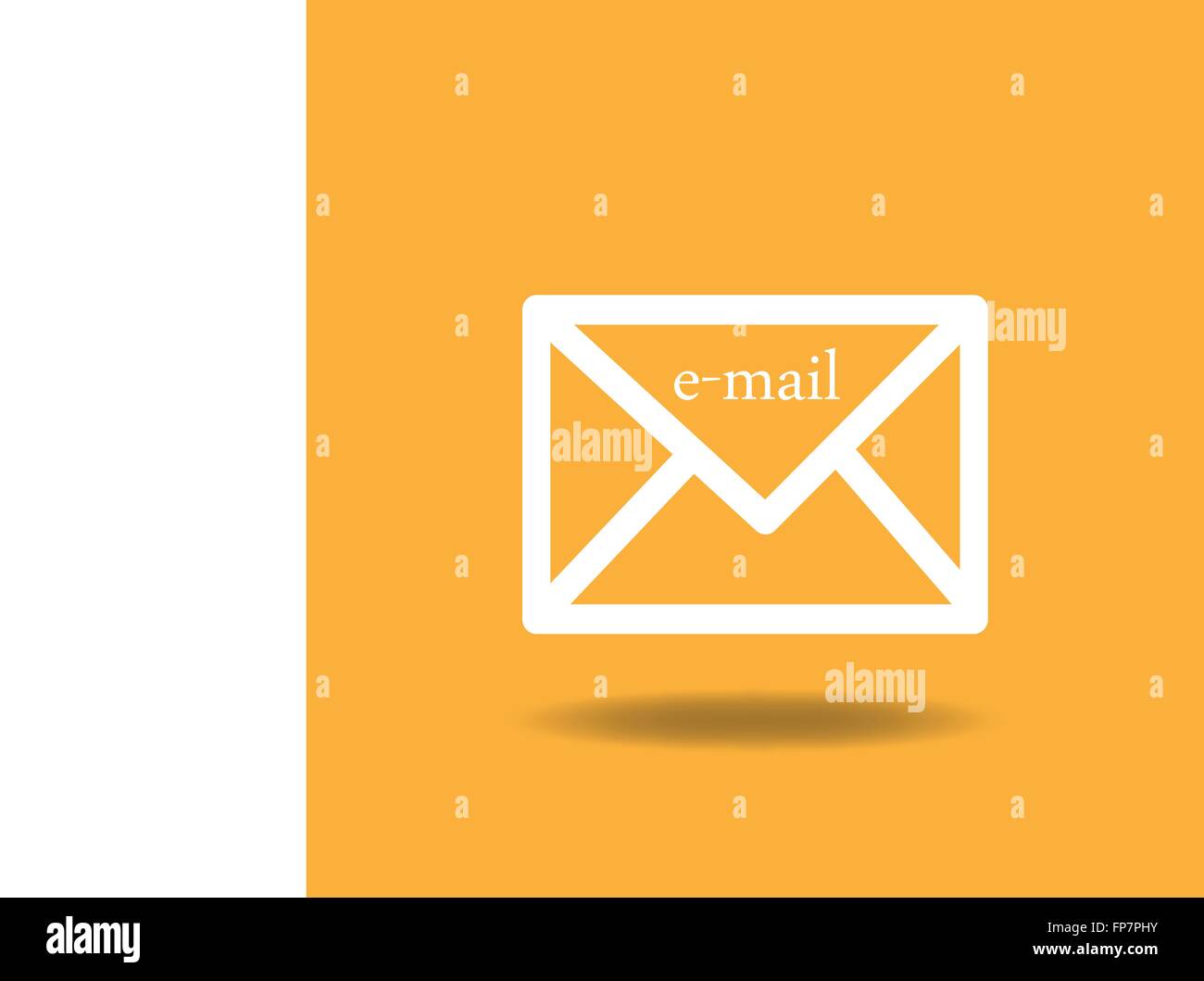 Image of an email icon against a colorful orange background Stock ...