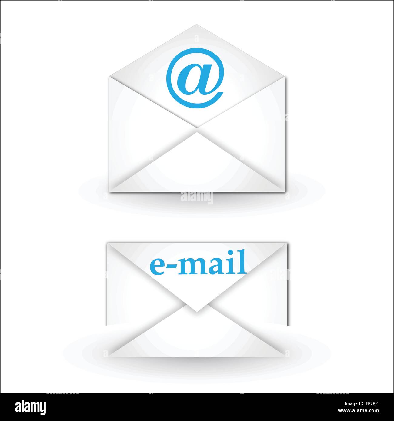 Image of e-mail envelopes isolated on a white background Stock Vector ...