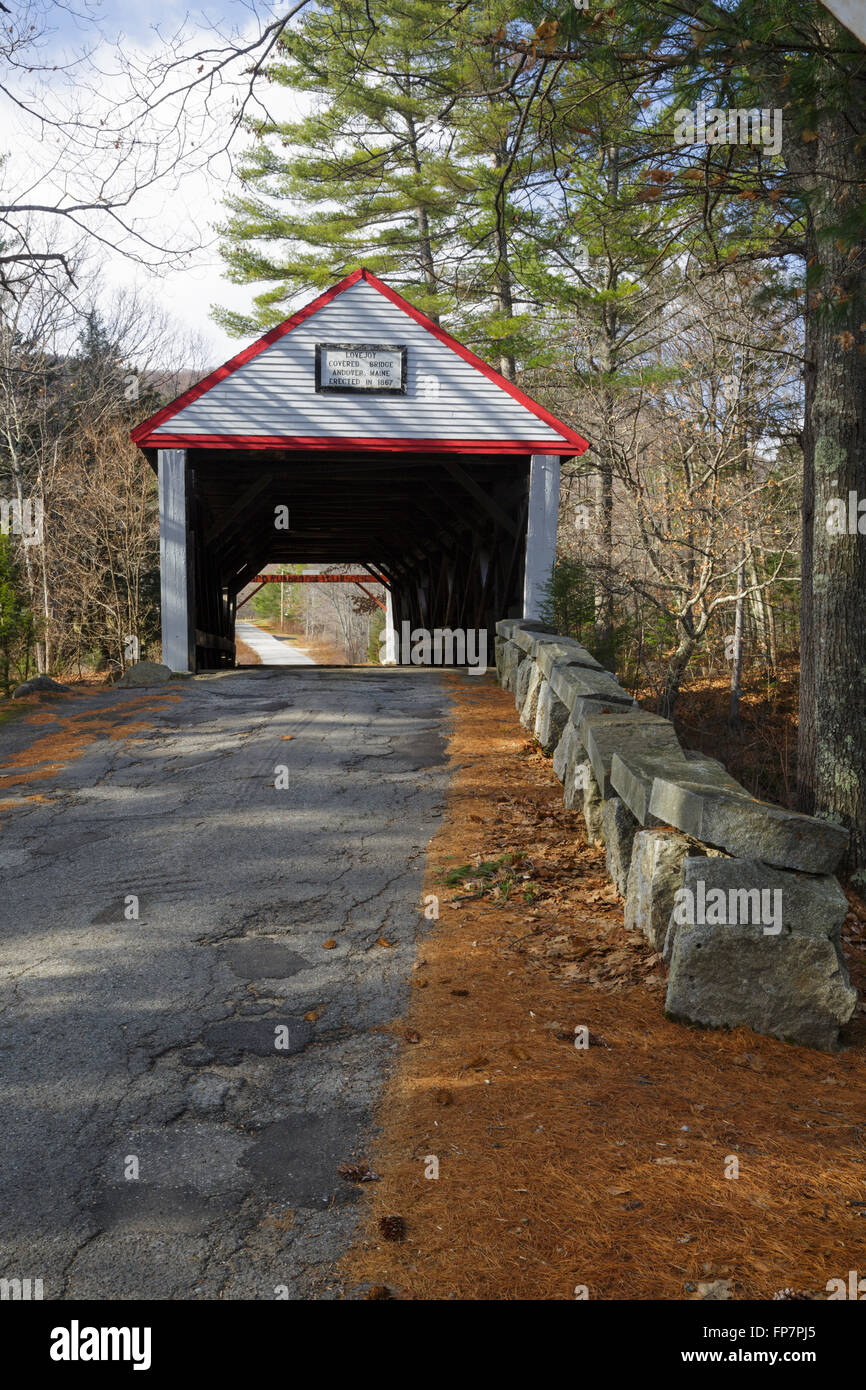 Lovejoy Covered Bridge in Andover, Maine USA Stock Photo - Alamy