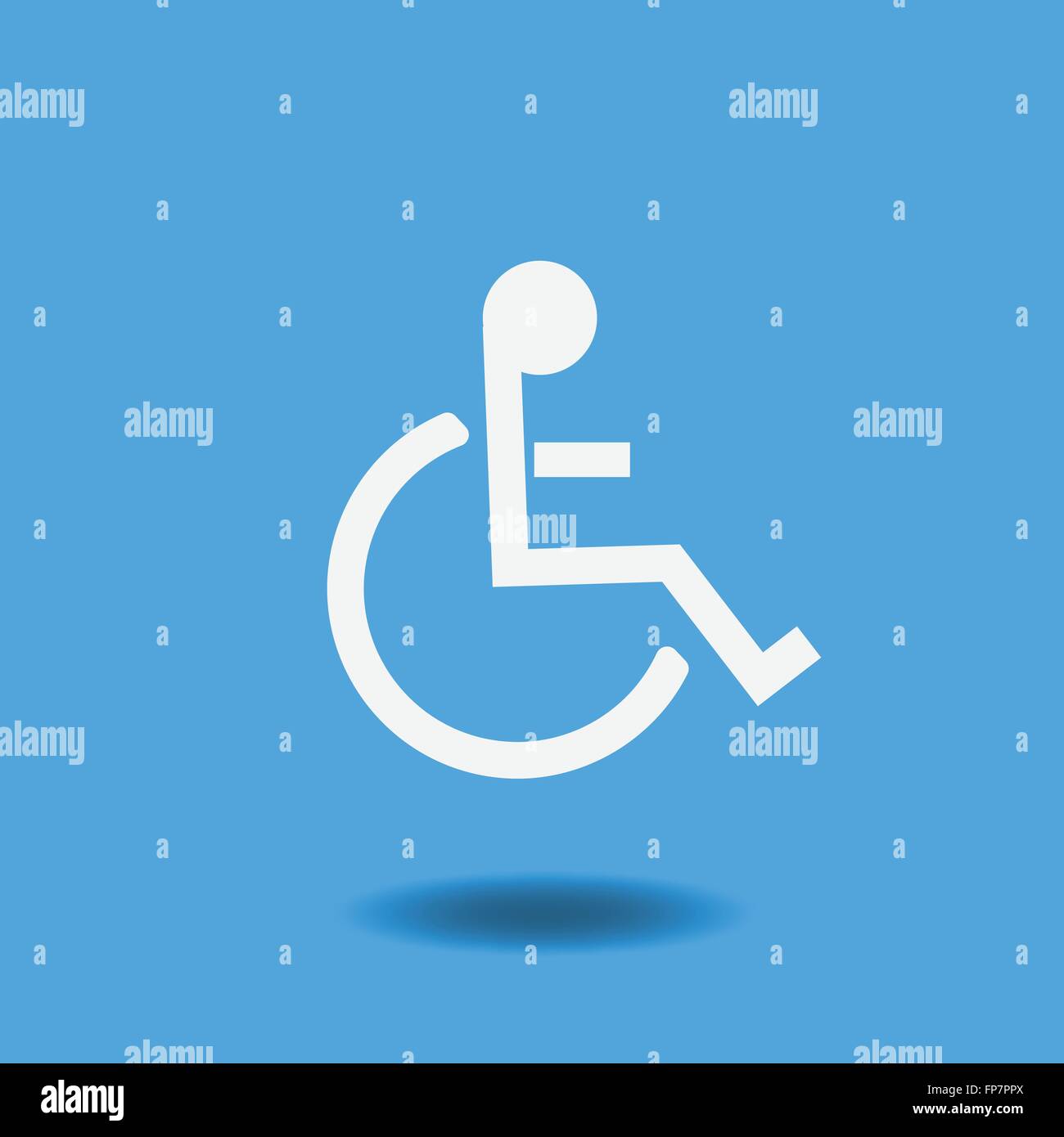 Image of a handicap symbol on a colorful blue background Stock Vector ...