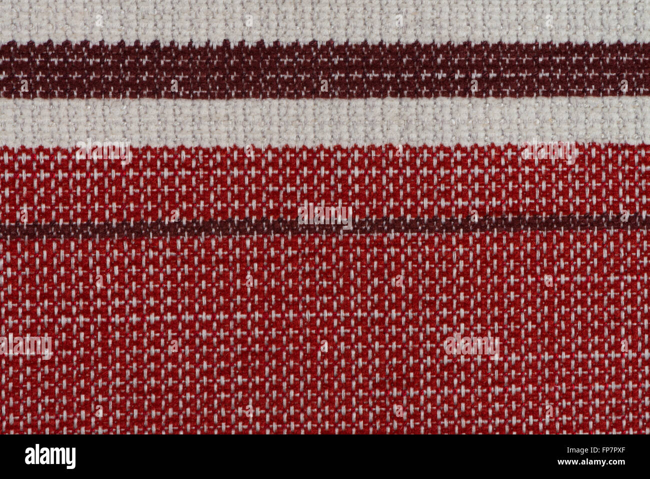 Closeup detail of red fabric texture background Stock Photo - Alamy