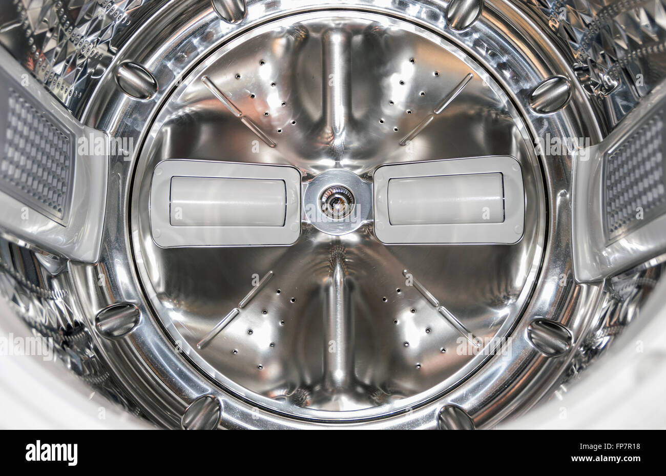 Closeup of inside the washing machine Stock Photo - Alamy