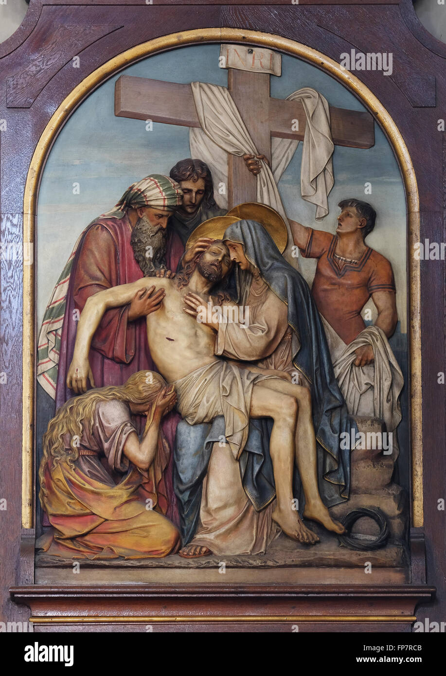13th Stations of the Cross,Jesus' body is removed from the cross ...